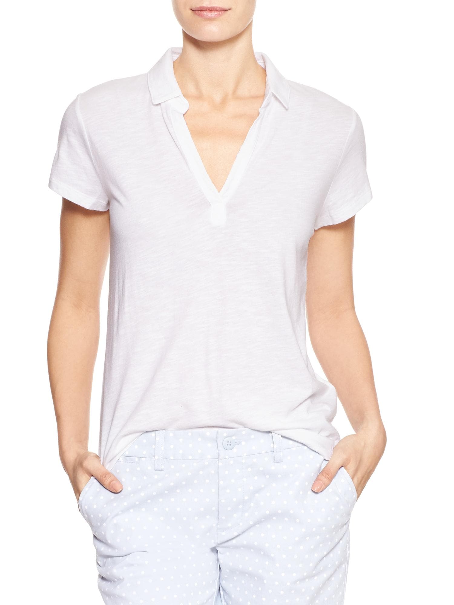 Easy split-neck tee | Gap Factory