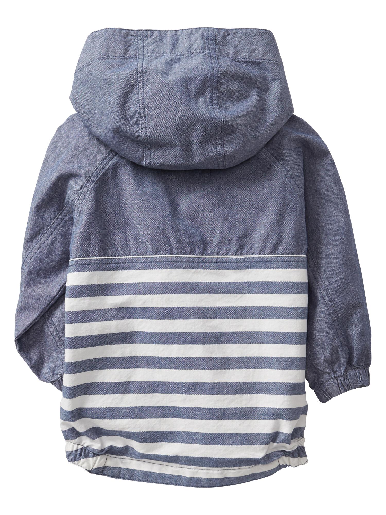 Colorblock stripe hooded jacket | Gap Factory