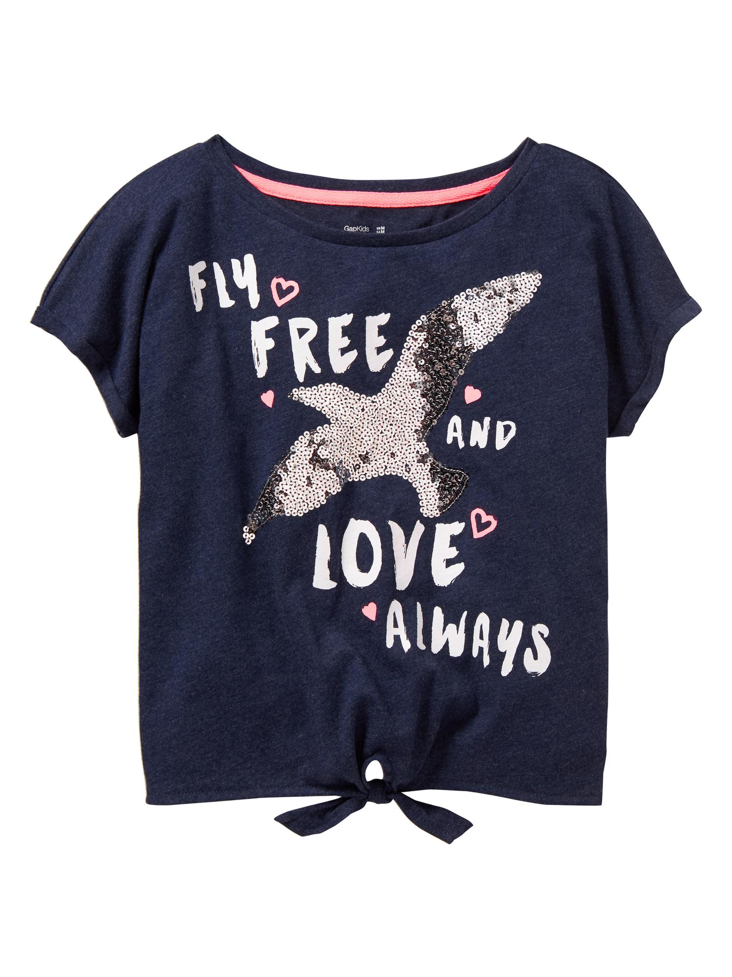 Factory embellished graphic knot tee | Gap Factory