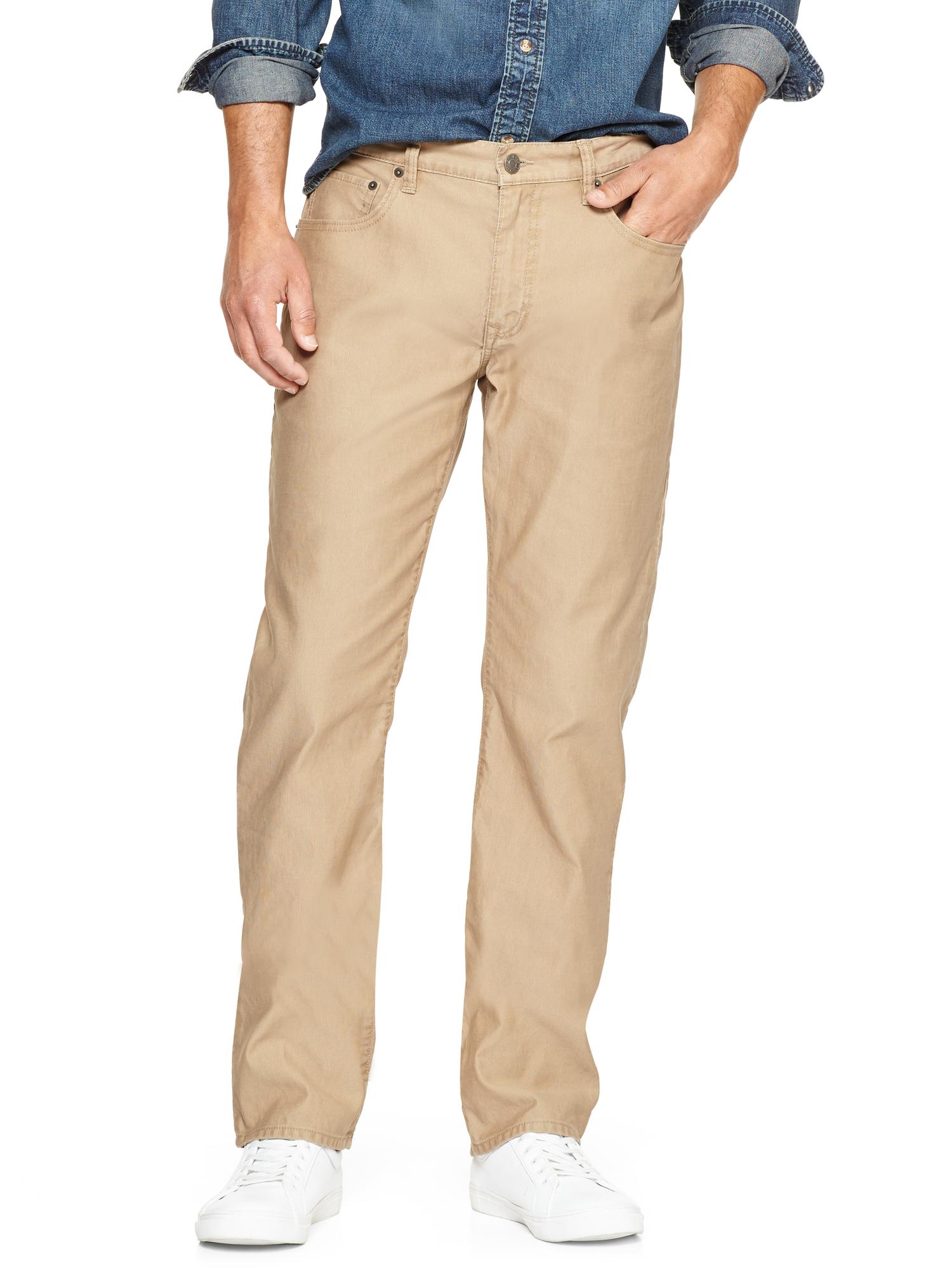 Straight fit textured pants | Gap Factory
