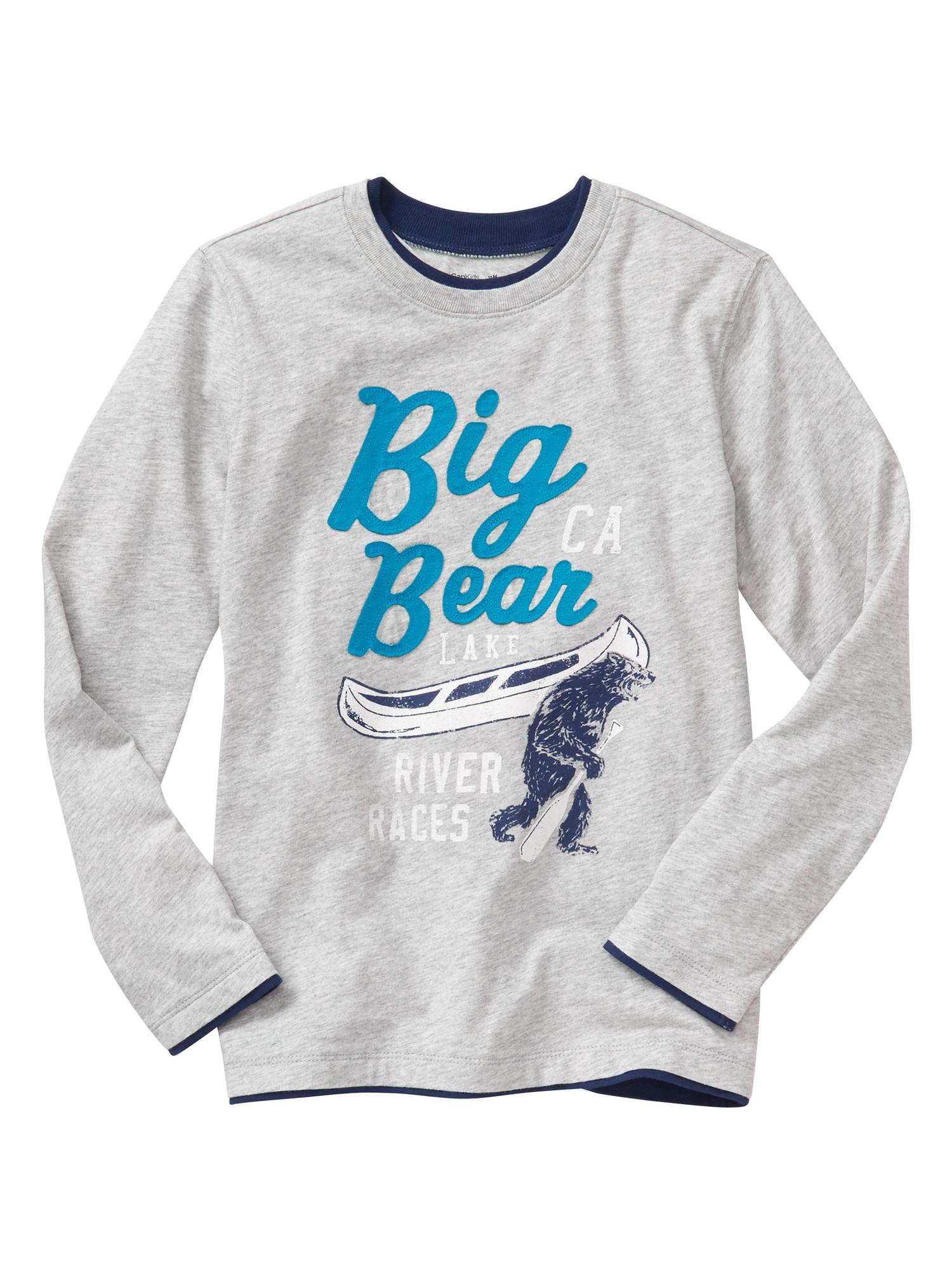 Double-layer embroidered graphic tee | Gap Factory