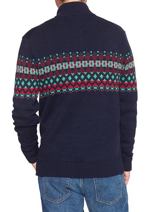 Fair isle zip cardigan | Gap Factory