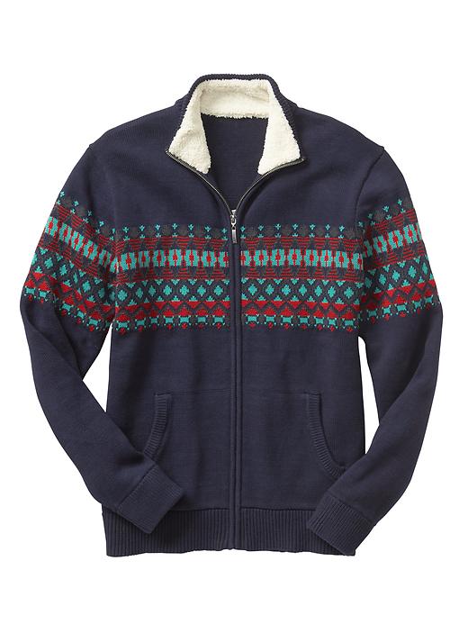 Fair isle zip cardigan | Gap Factory