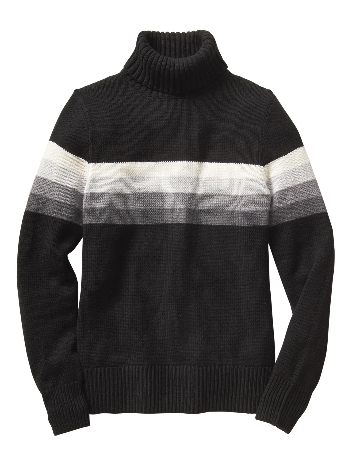 Chest-stripe turtleneck sweater | Gap Factory