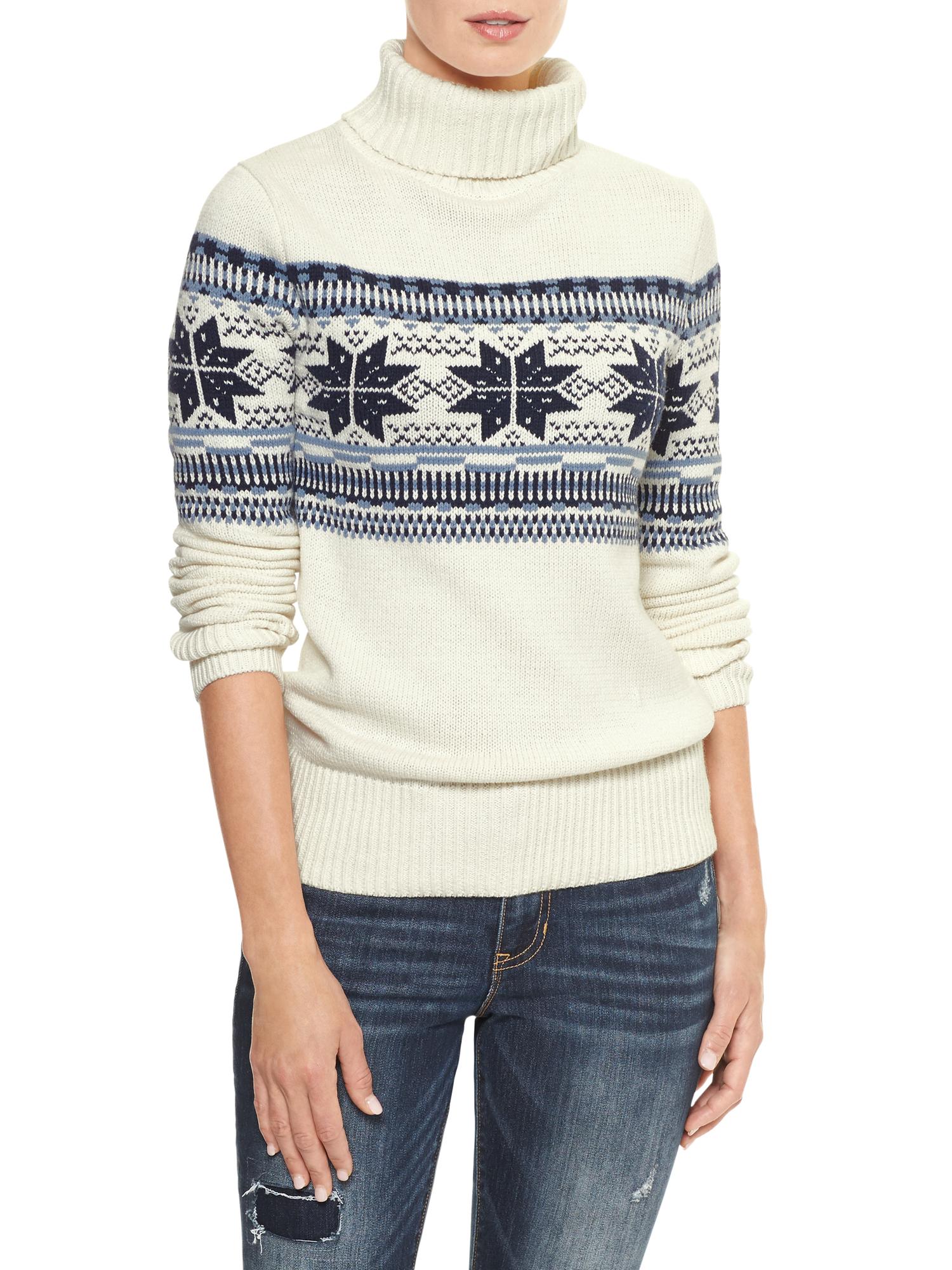 Fair Isle Turtleneck Sweater Gap Factory