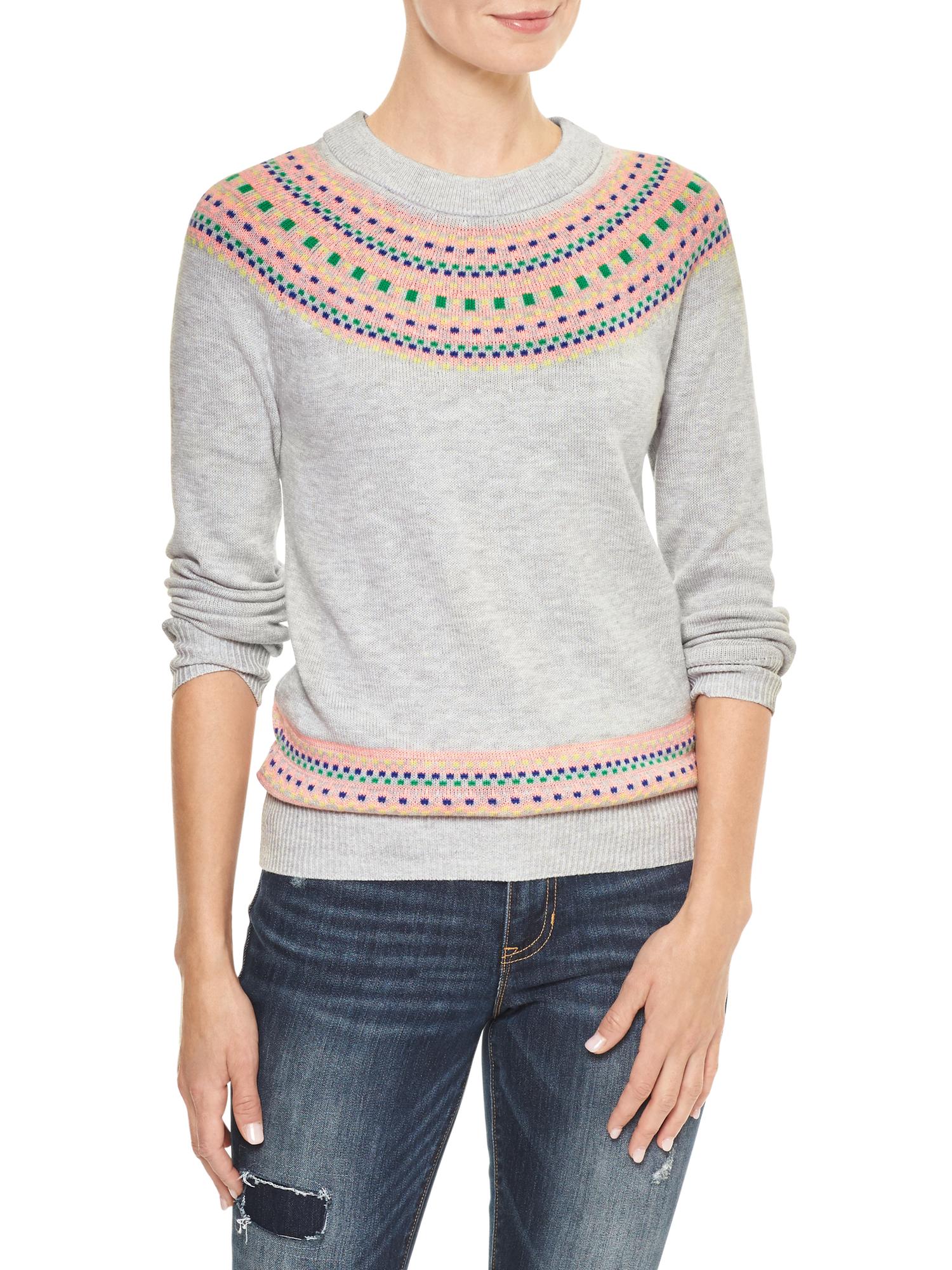 Fair isle raglan crewneck sweater | Gap Factory
