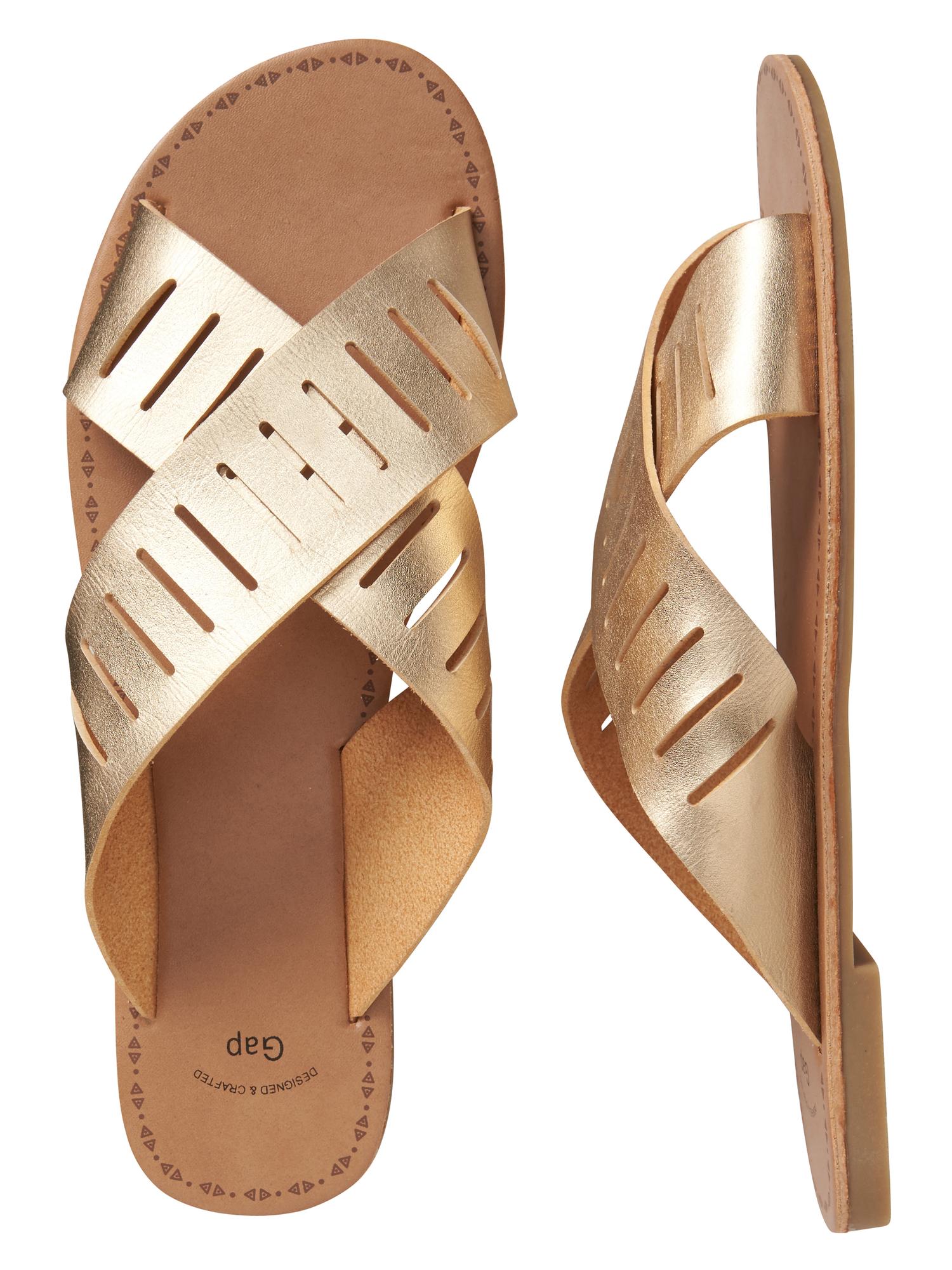 Wide-strap slide sandals | Gap Factory