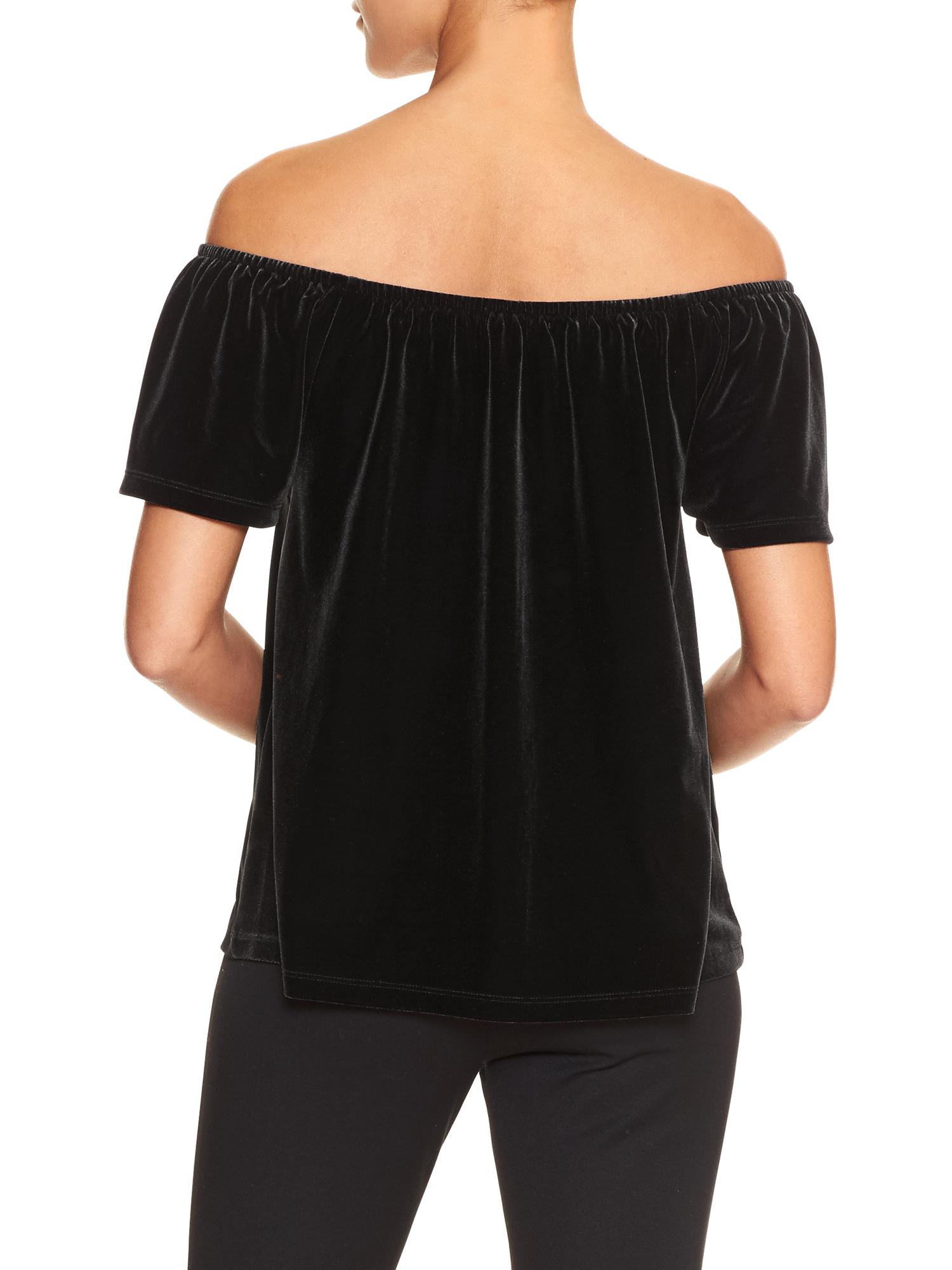 Velvet off-shoulder top | Gap Factory