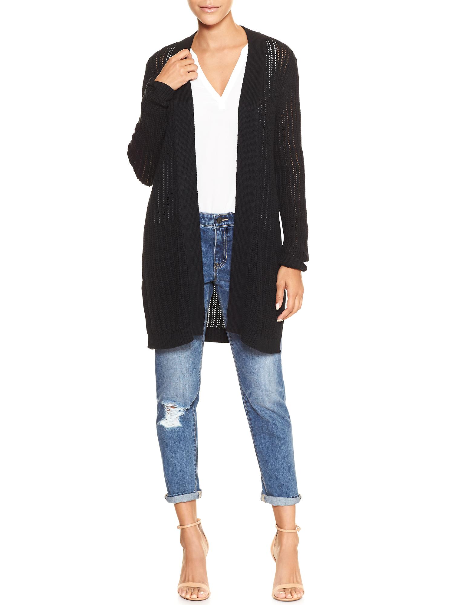 Open-stitch open-front cardigan | Gap Factory