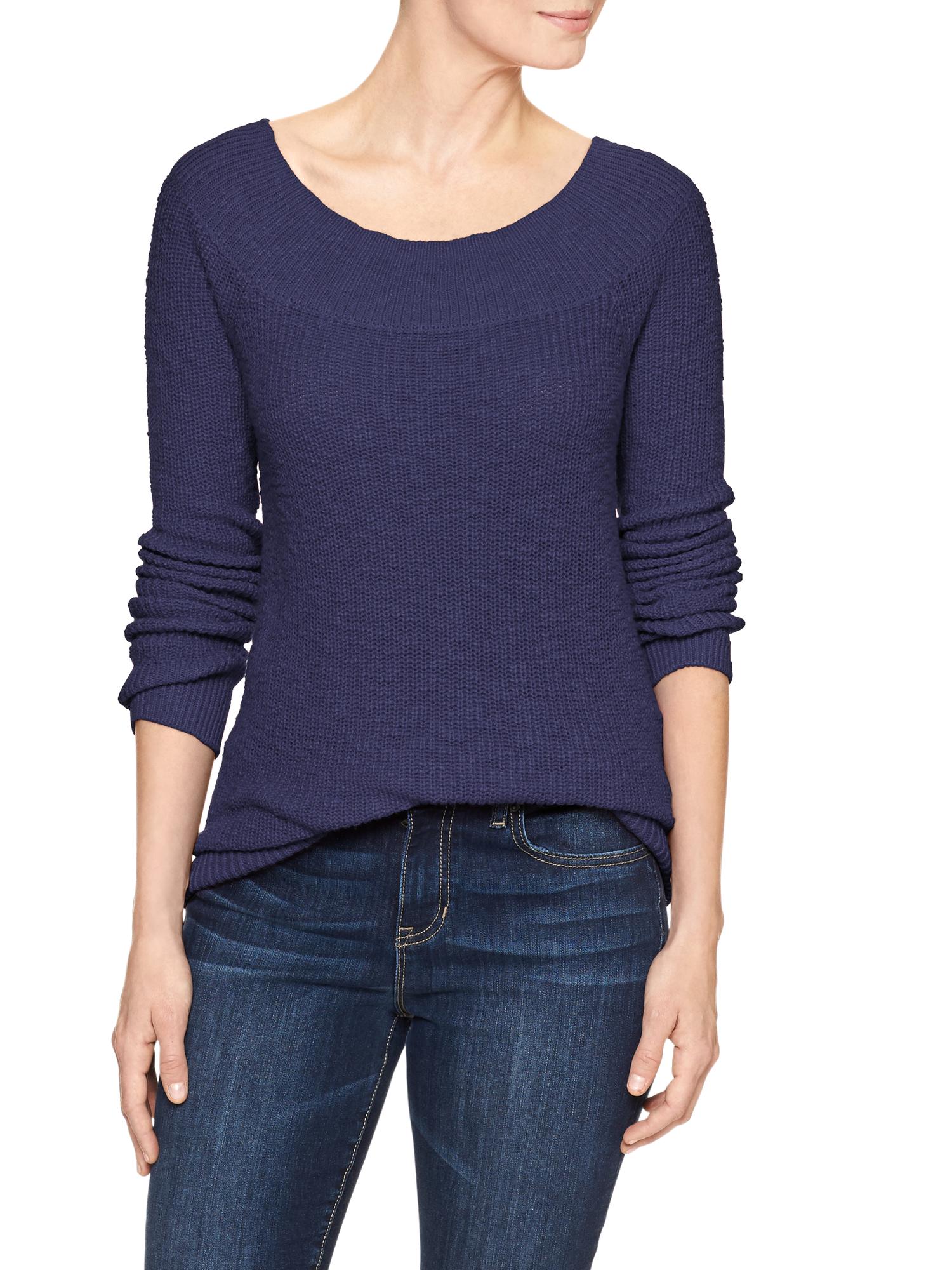 Slub off-shoulder sweater | Gap Factory