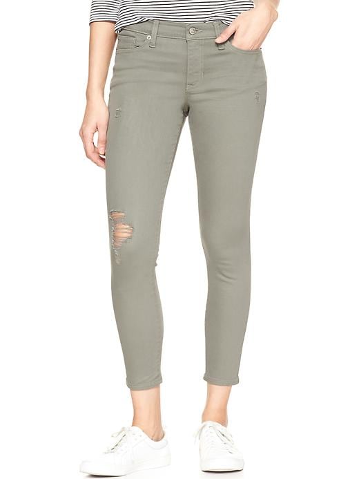 Mid Rise Destructed Jeggings Skimmer in Color | Gap Factory