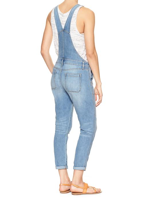 Destructed cropped overalls | Gap Factory