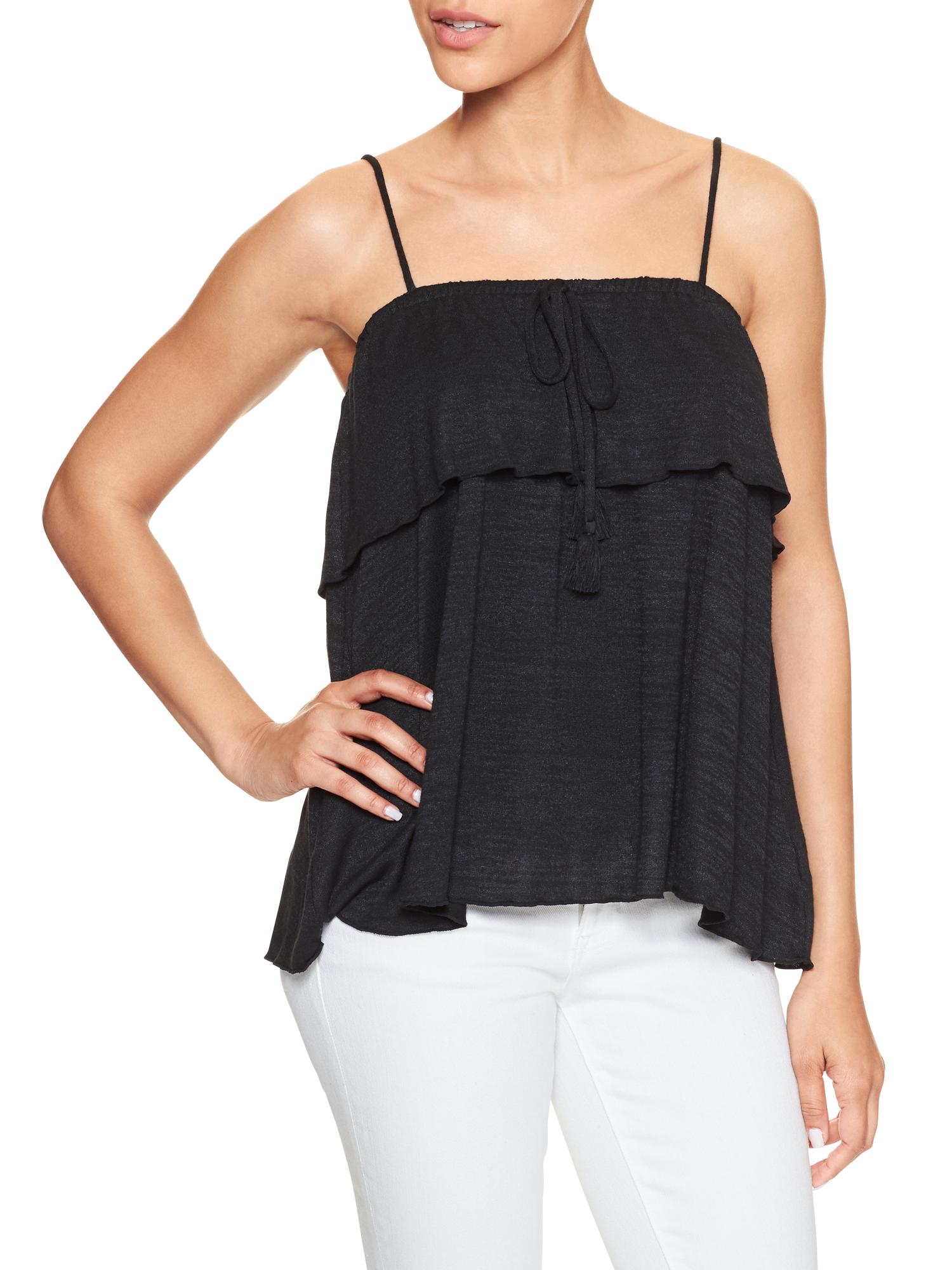 Softspun knit ruffle tank | Gap Factory