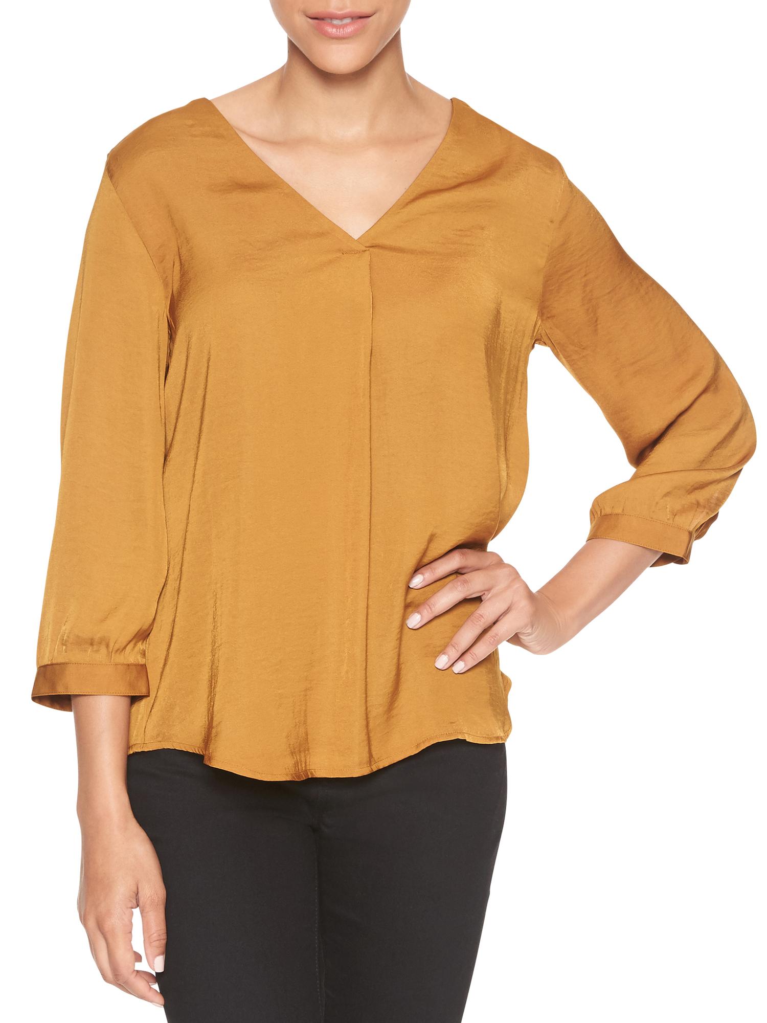 Three-quarter sleeve popover top | Gap Factory