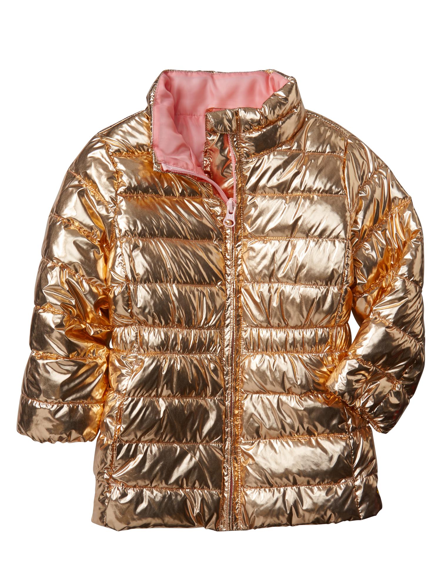 Metallic puffer jacket | Gap Factory