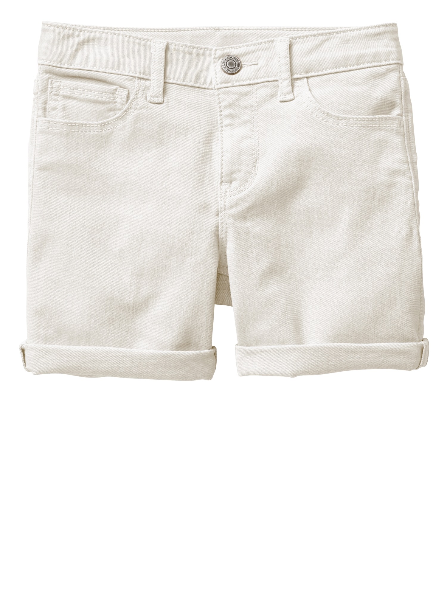 Stretch denim midi shorts | Gap Factory