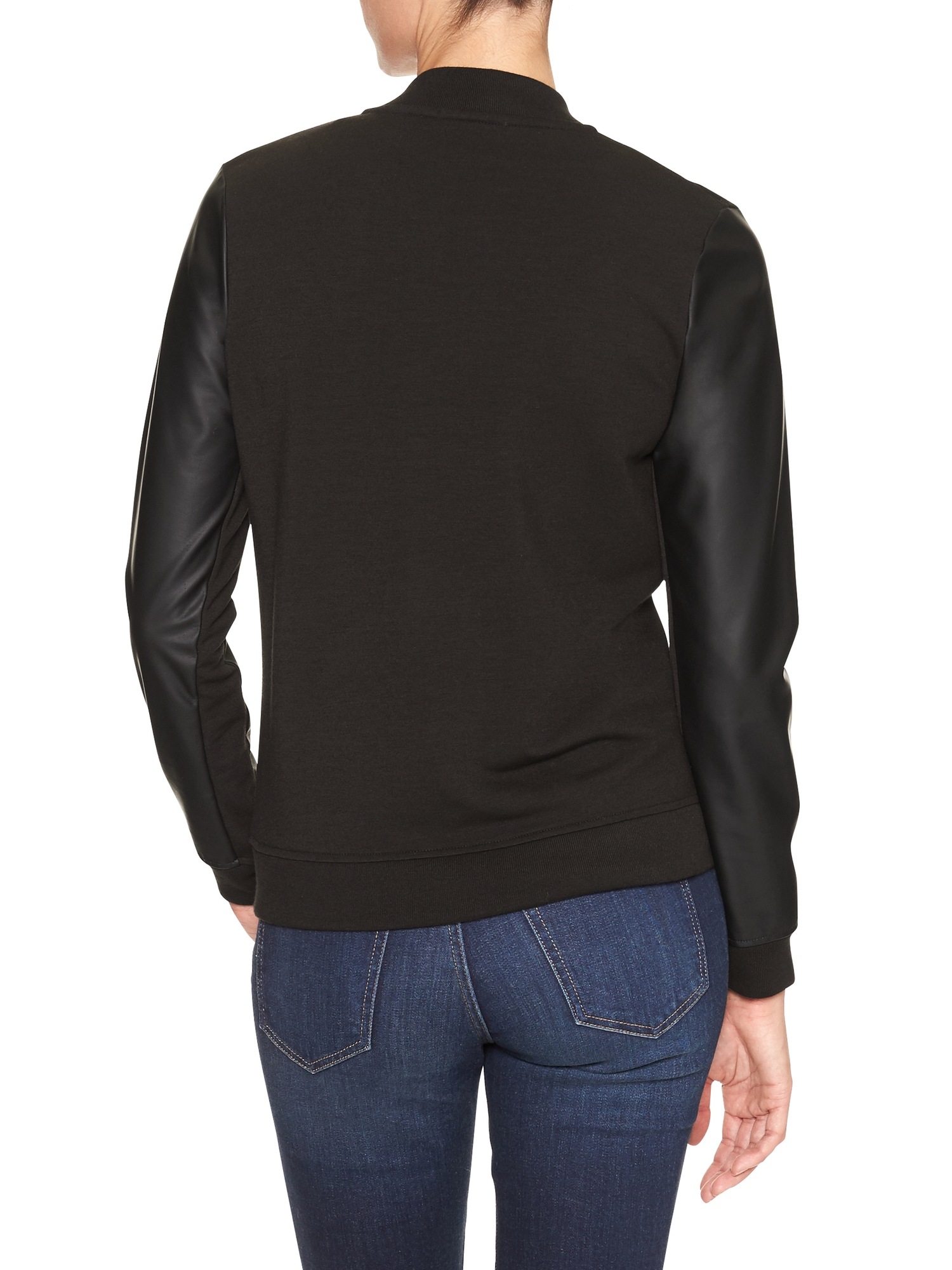 Leather-sleeve jacket | Gap Factory