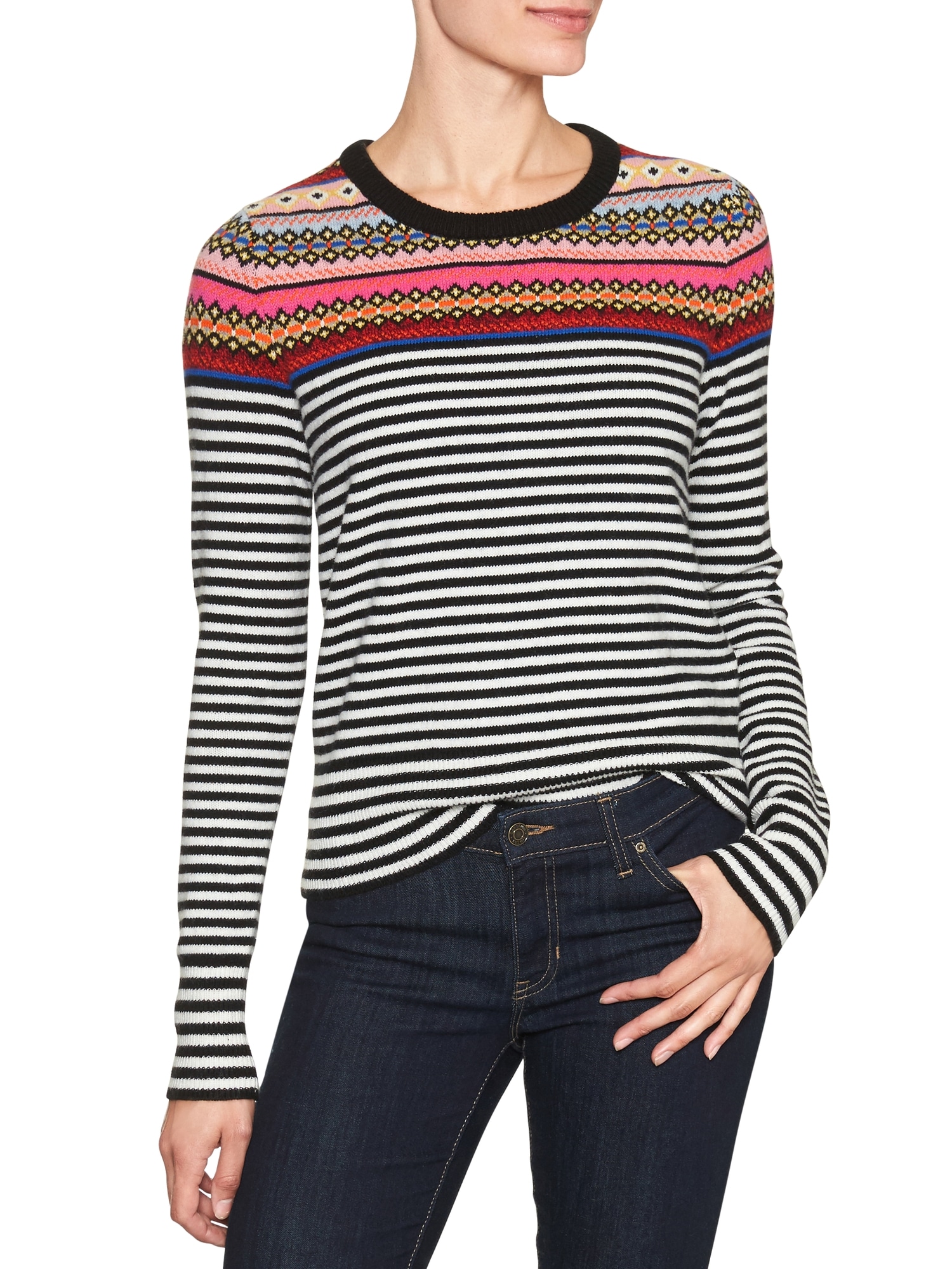 Stripe fair isle sweater | Gap Factory