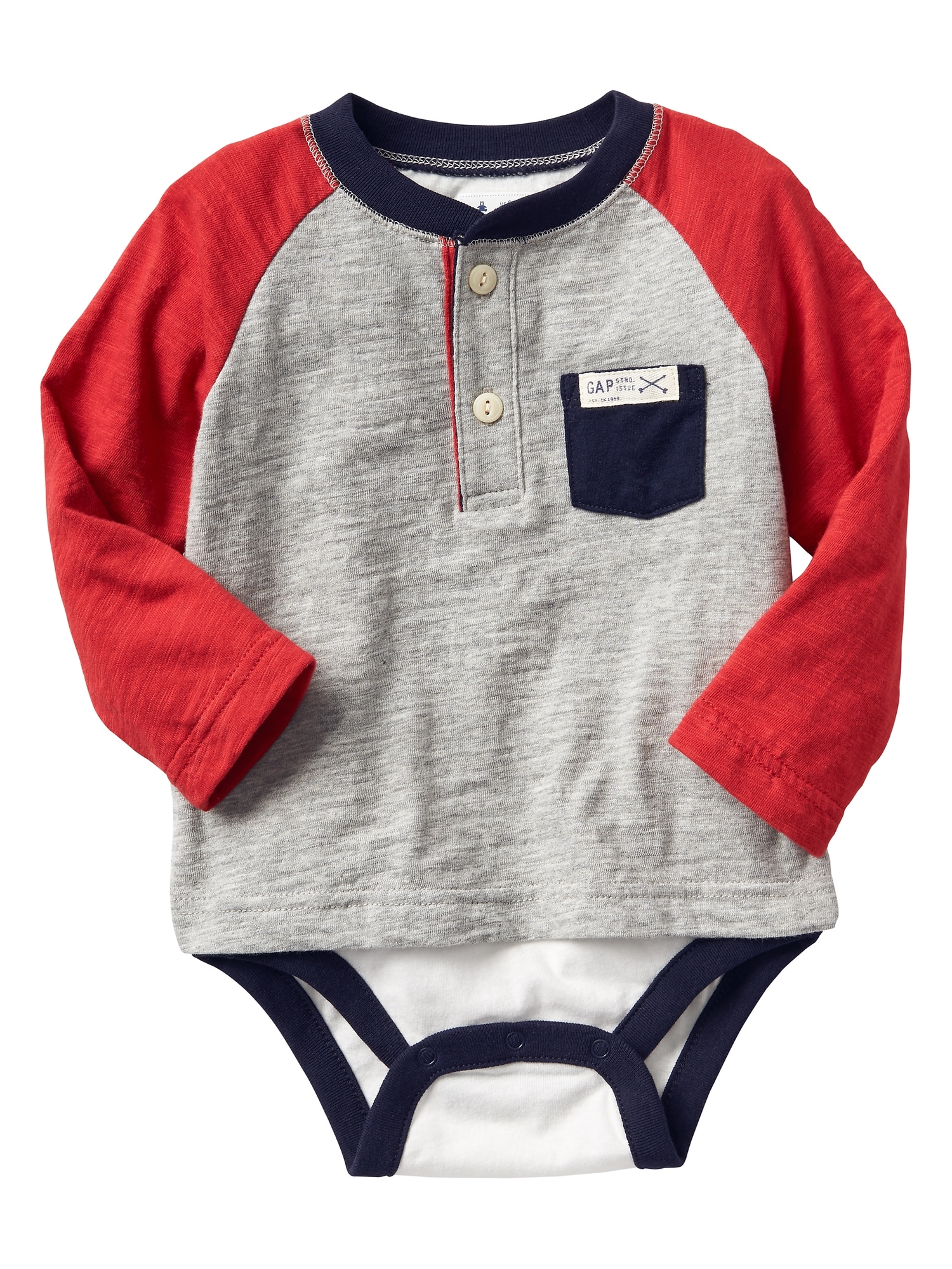 Colorblock henley body double | Gap Factory