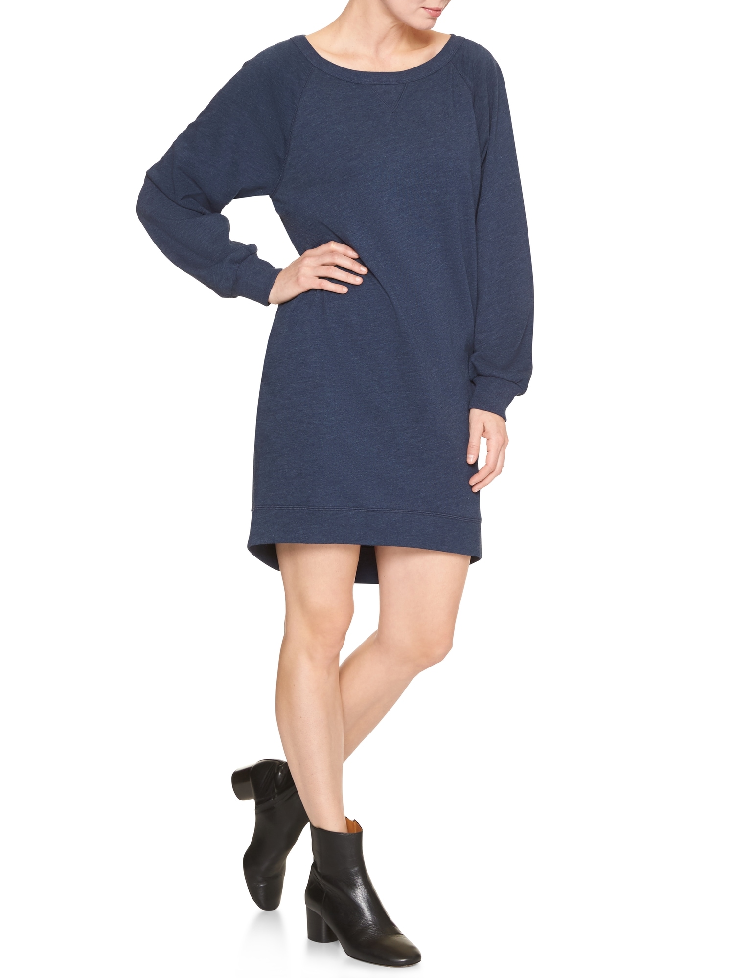 Long-sleeve French terry dress | Gap Factory