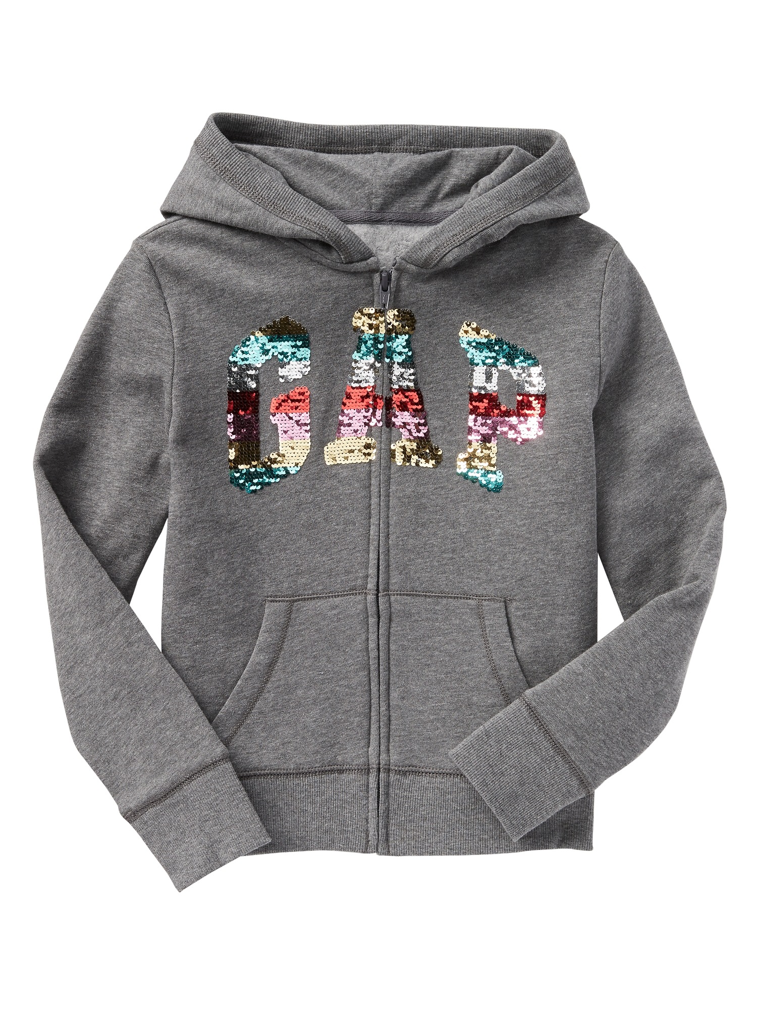 Flippy sequin arch logo hoodie | Gap Factory