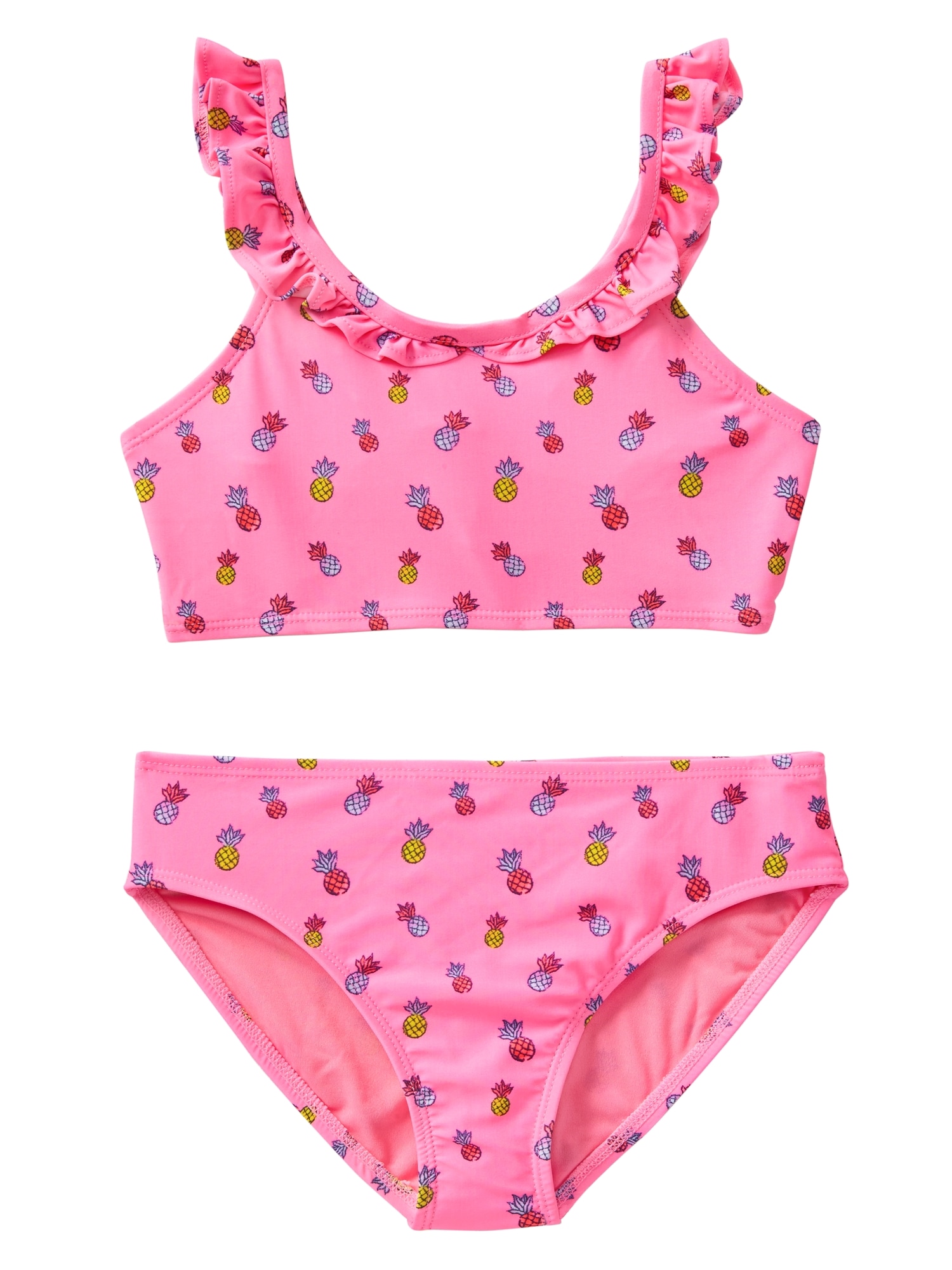 Pineapple Ruffle Swim Two-Piece | Gap Factory