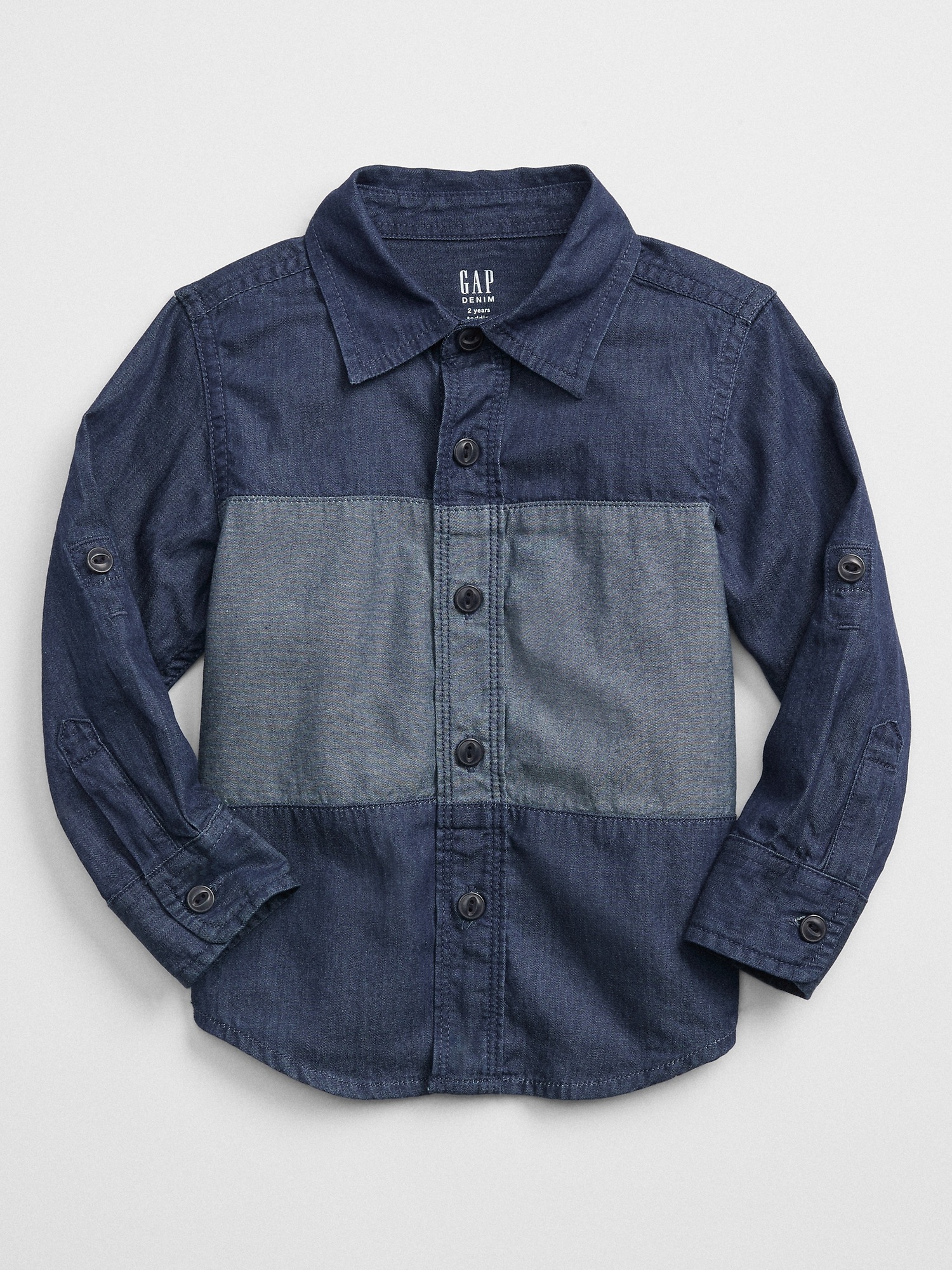 Colorblock Shirt in Twill | Gap Factory