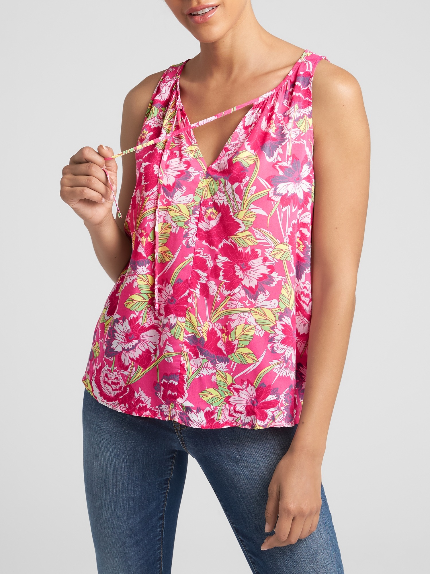 Floral Tank Top in Rayon | Gap Factory