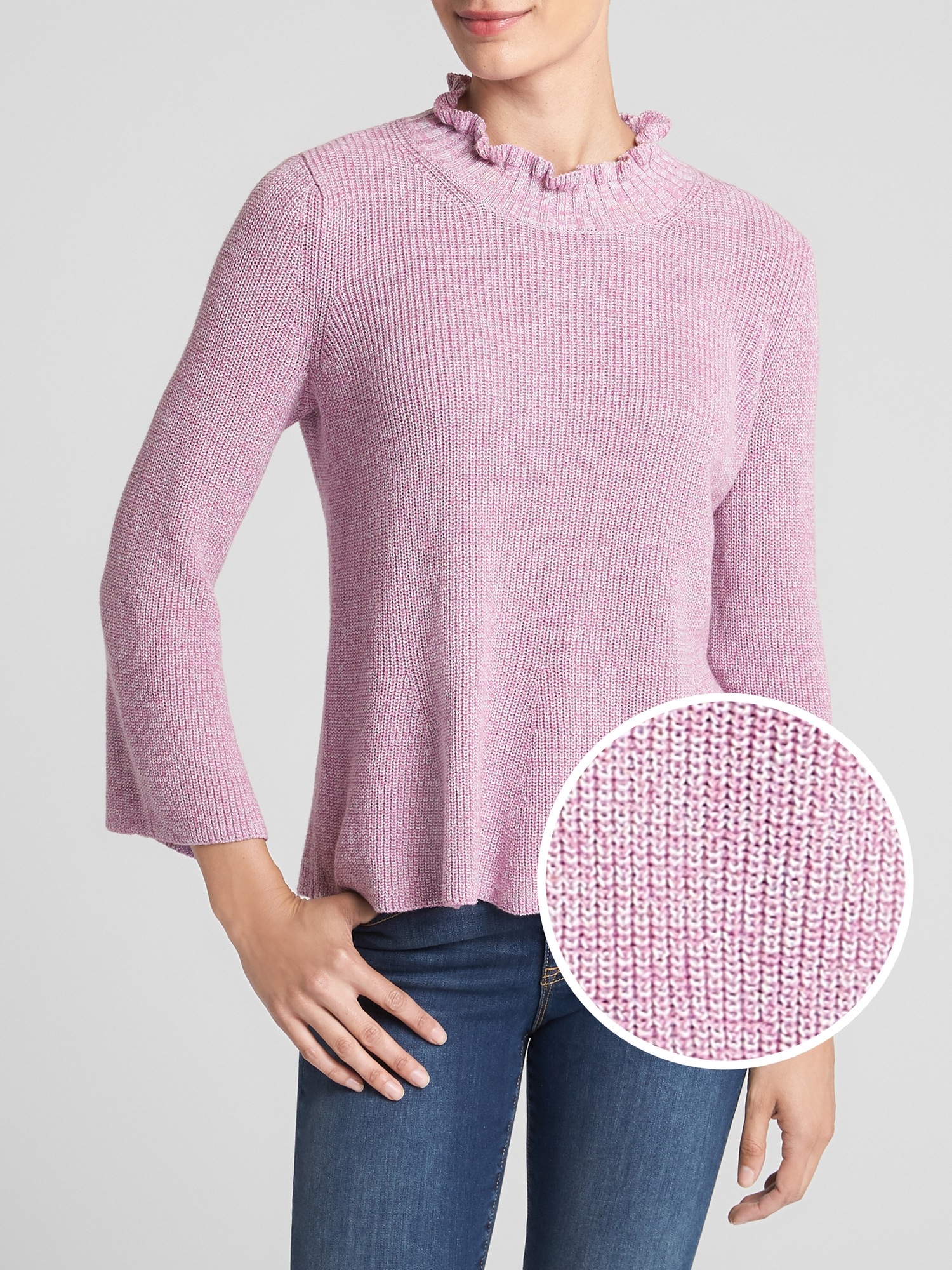Ruffle Mockneck Pullover | Gap Factory