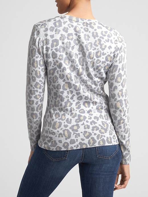 Print Crewneck Cardigan | Gap Factory