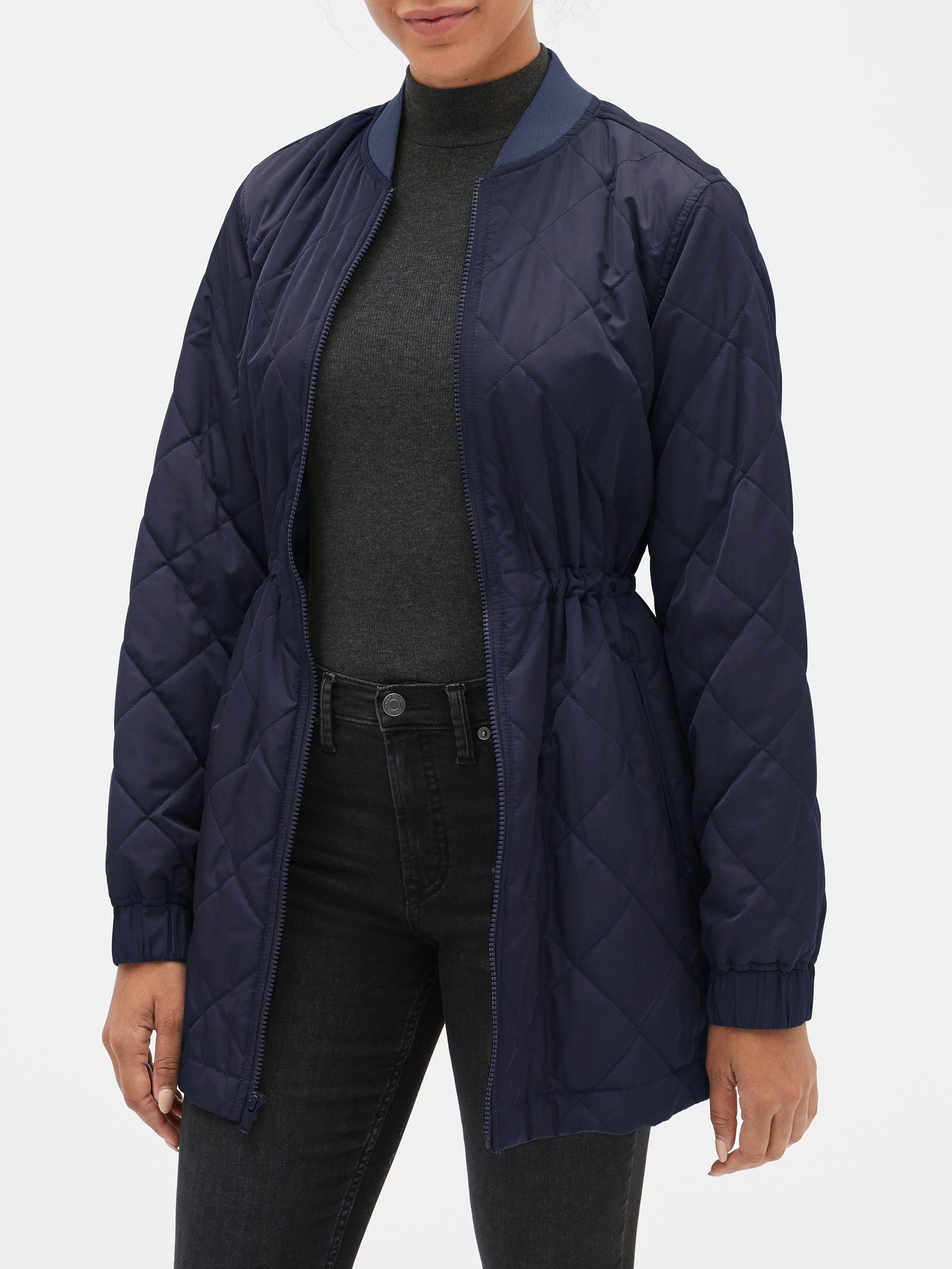 Long Bomber Jacket | Gap Factory