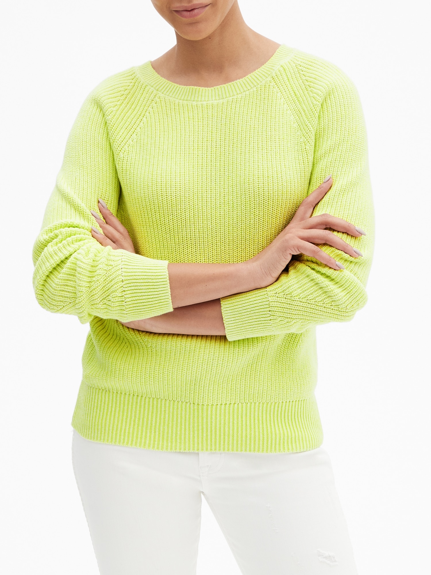 Ribbed Raglan Crewneck Pullover Sweater | Gap Factory