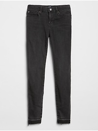 Mid Rise Jeggings Skimmer with Raw-Hem | Gap Factory