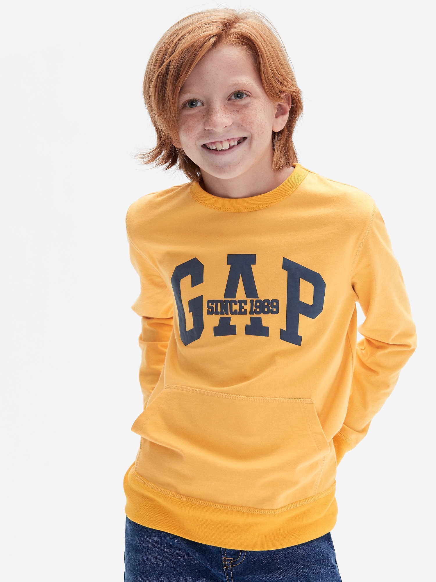 Kids Gap Logo Pullover Sweatshirt | Gap Factory