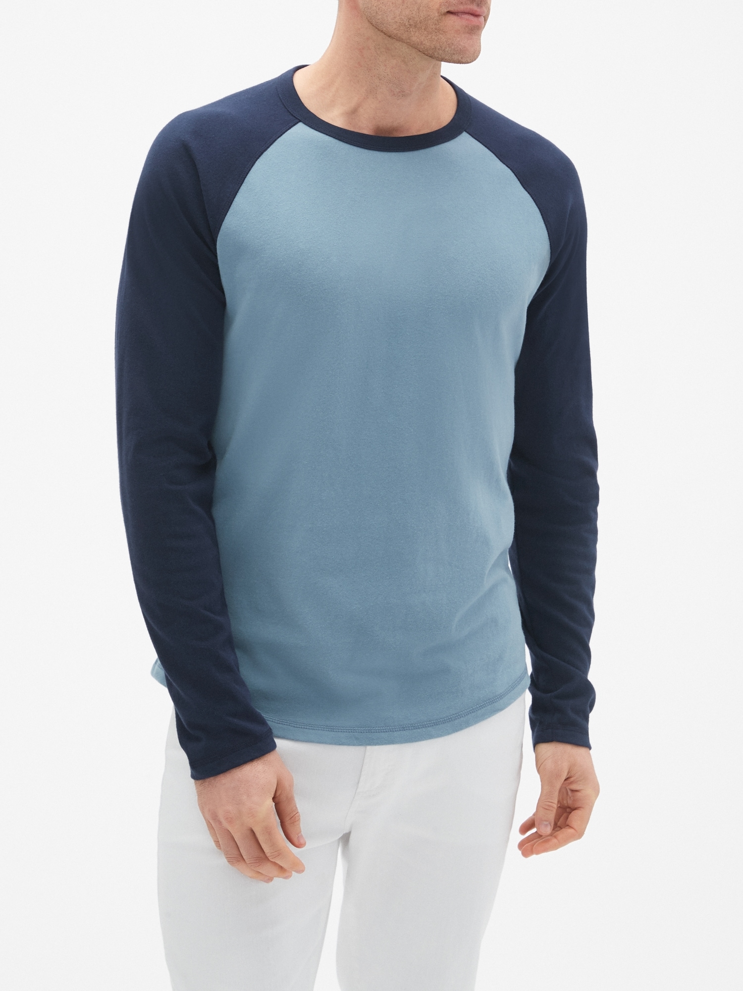Colorblock Raglan Long Sleeve T-Shirt in Jersey | Gap Factory