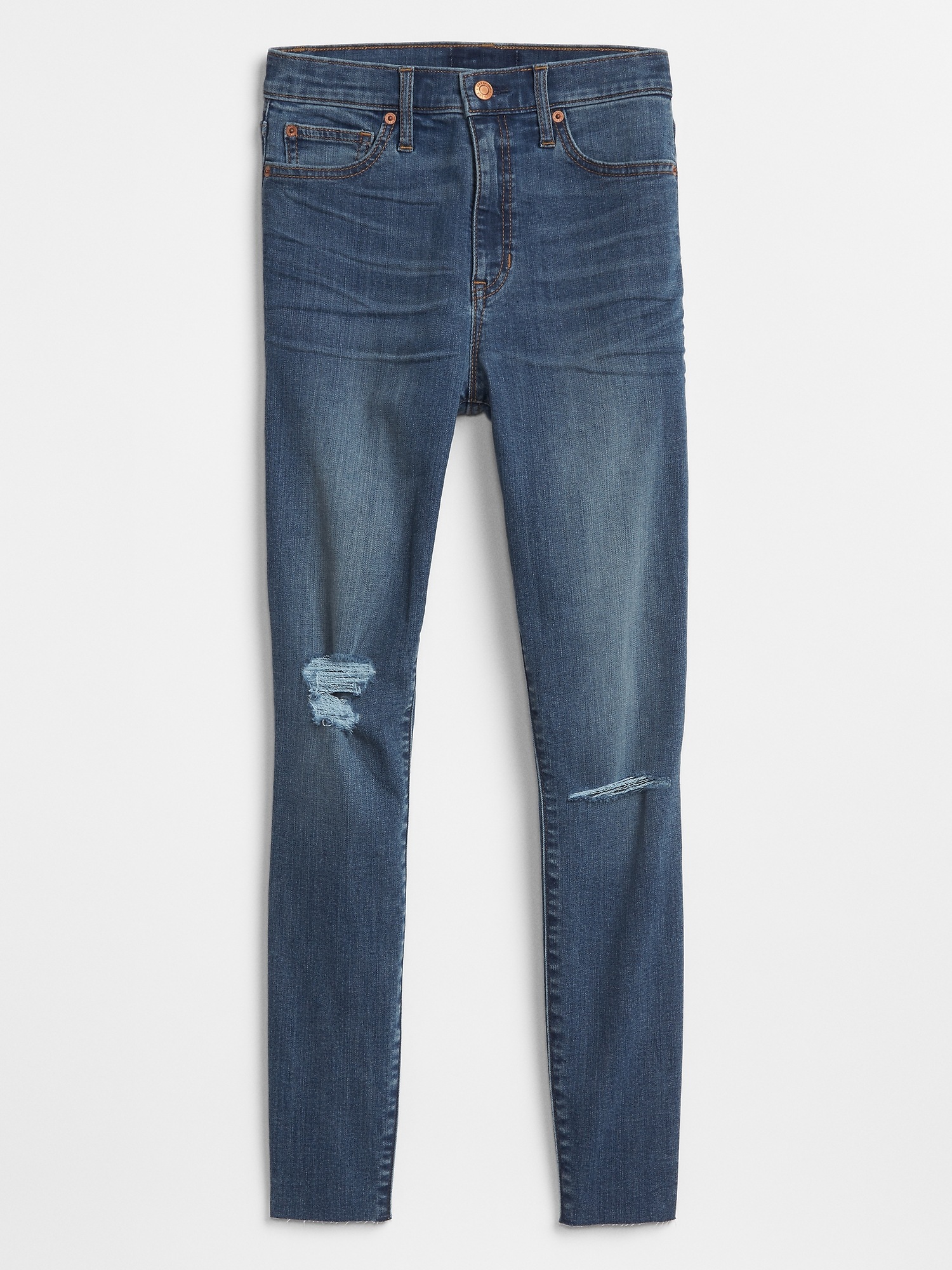 High Rise Destructed Legging Skimmer Jeans | Gap Factory