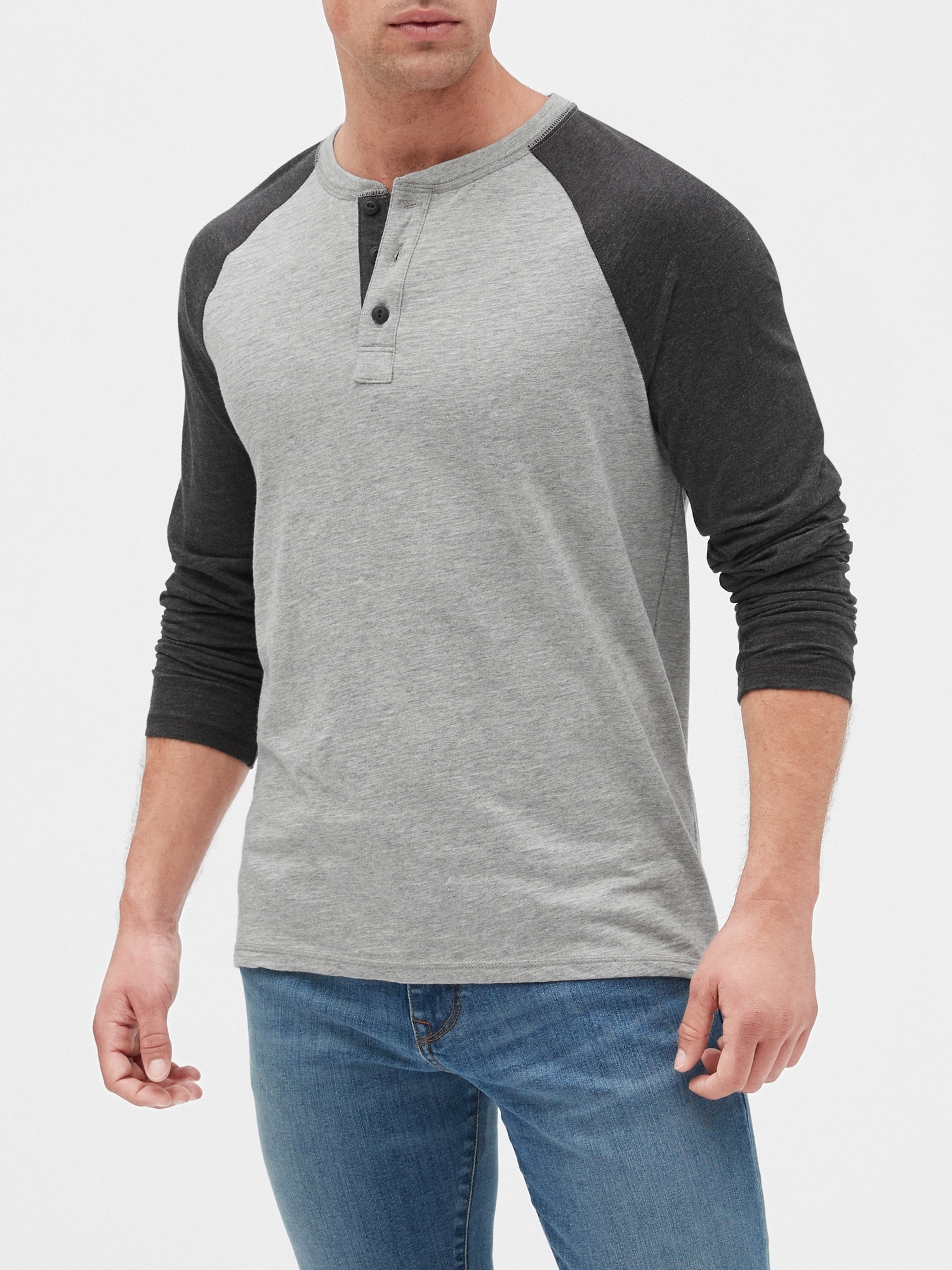 Lived-In Colorblock Henley in Slub Jersey | Gap Factory