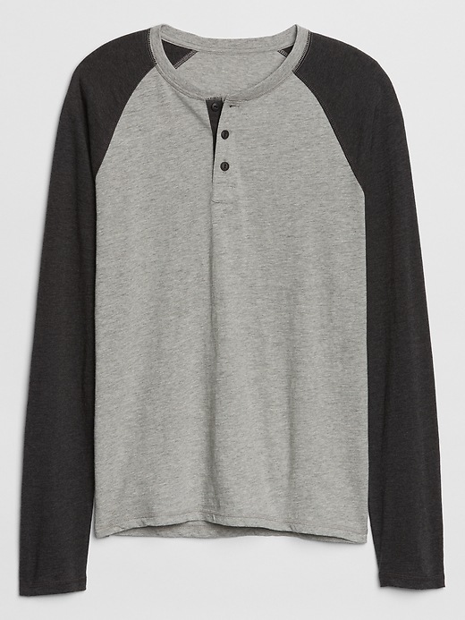 Lived-In Colorblock Henley in Slub Jersey | Gap Factory