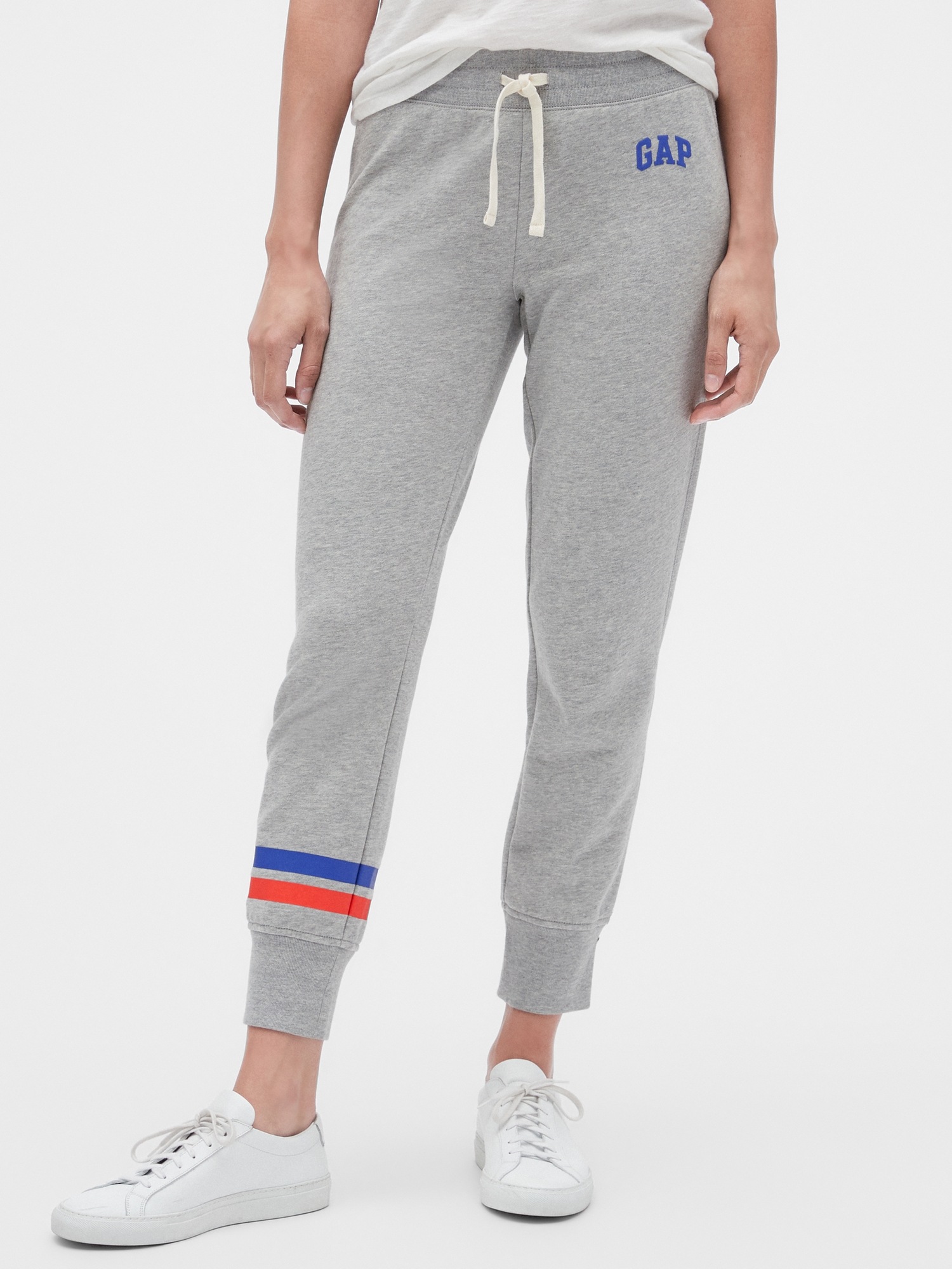 Gap Logo Contrast-Stripe Joggers in French Terry | Gap Factory