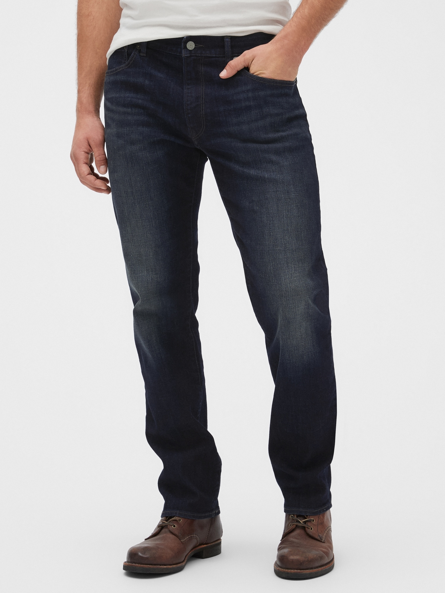 Gapflex Soft Wear Straight Fit Jeans With Washwell Gap Factory