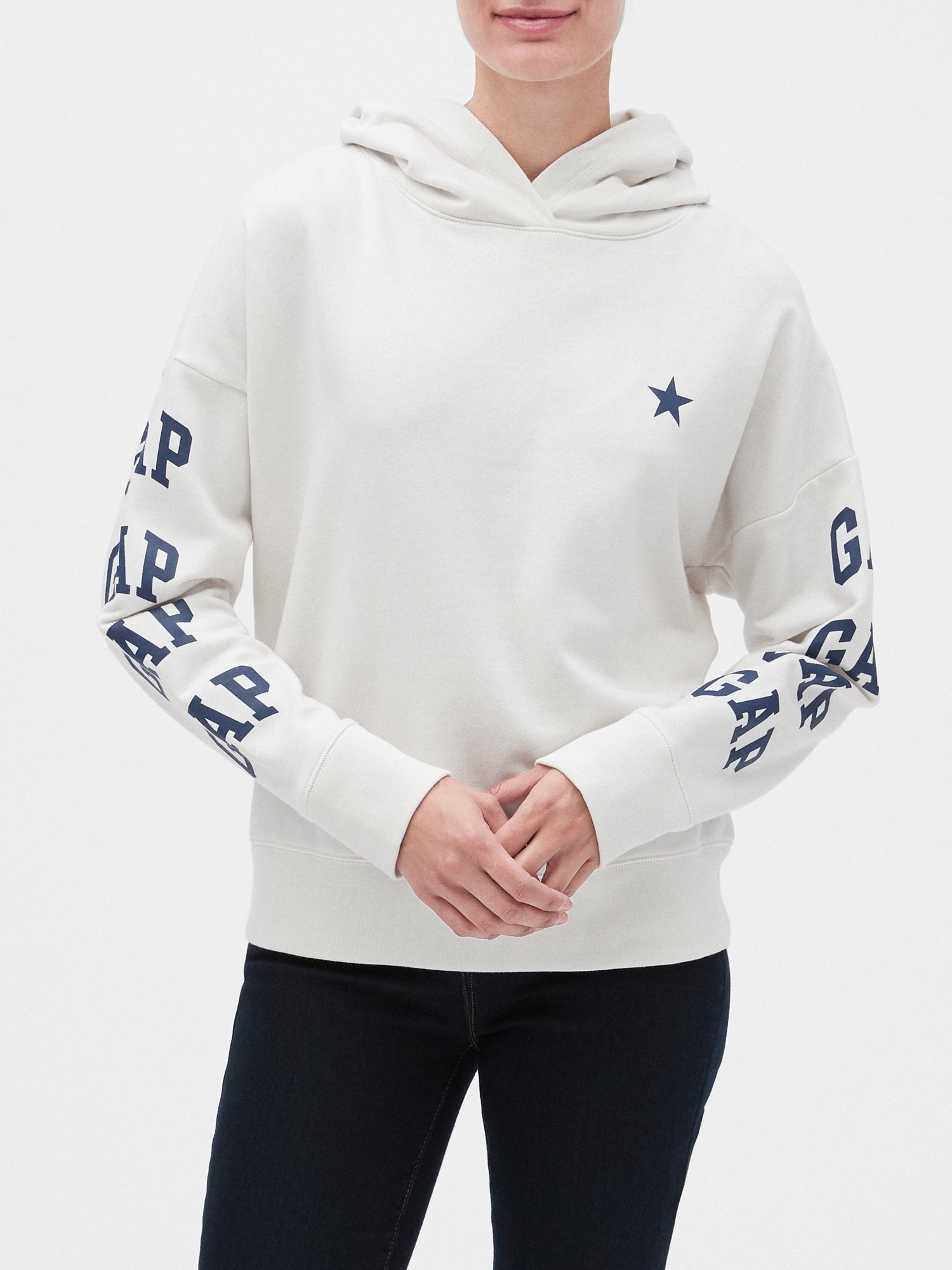 Gap Logo Pullover Hoodie in French Terry | Gap Factory