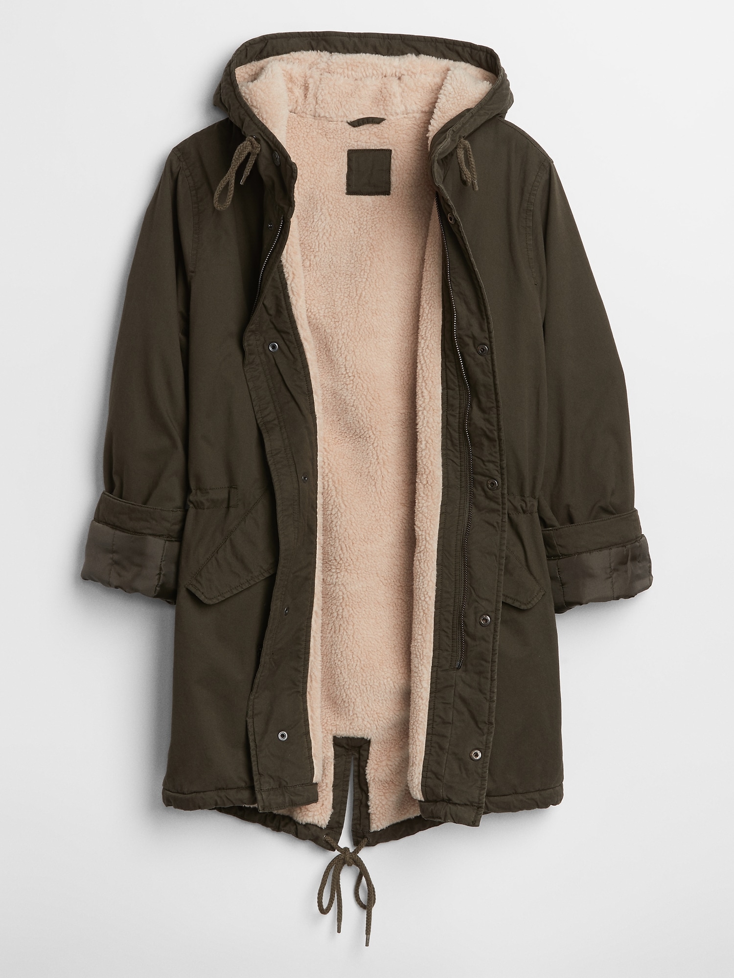 Sherpa-Lined Fishtail Parka | Gap Factory