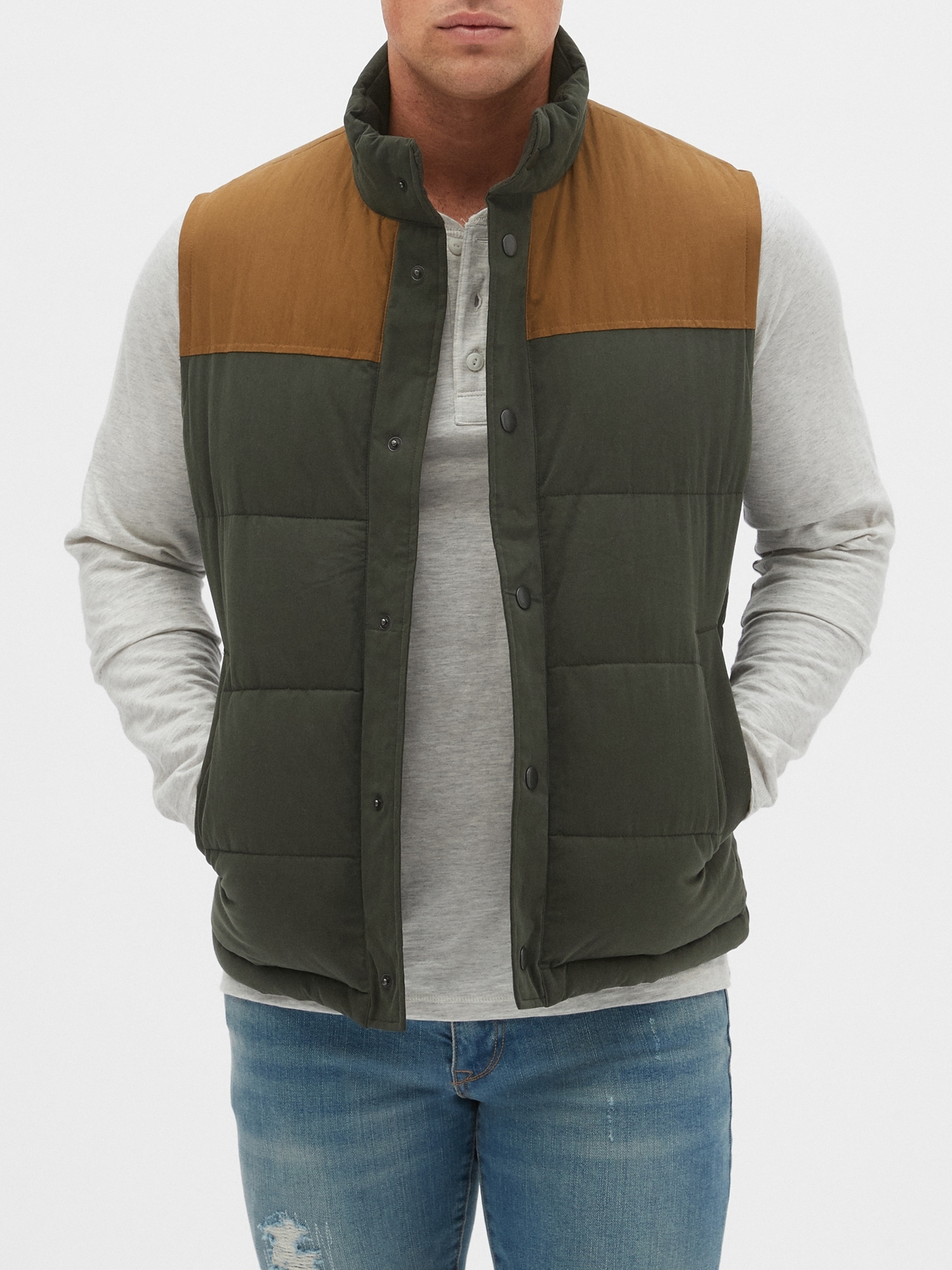 Colorblock Puffer Vest | Gap Factory