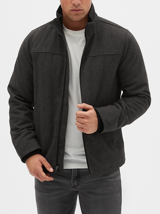 Wool-Blend Zip Jacket | Gap Factory