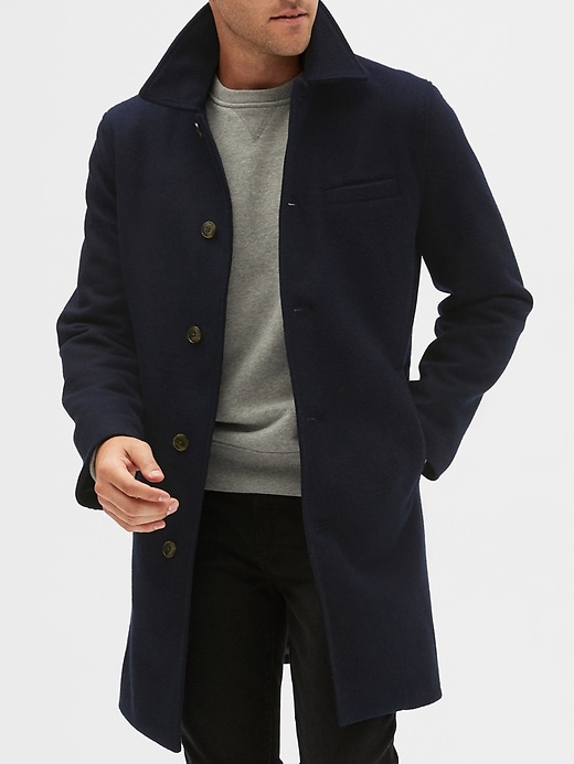 Wool-Blend Top Coat | Gap Factory