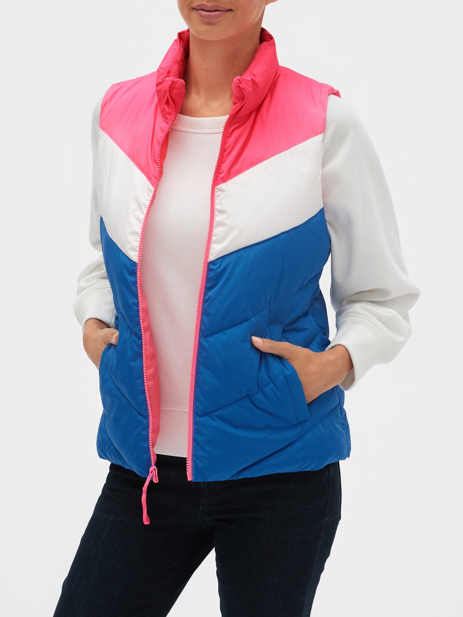 Colorblock Lightweight Puffer Vest | Gap Factory