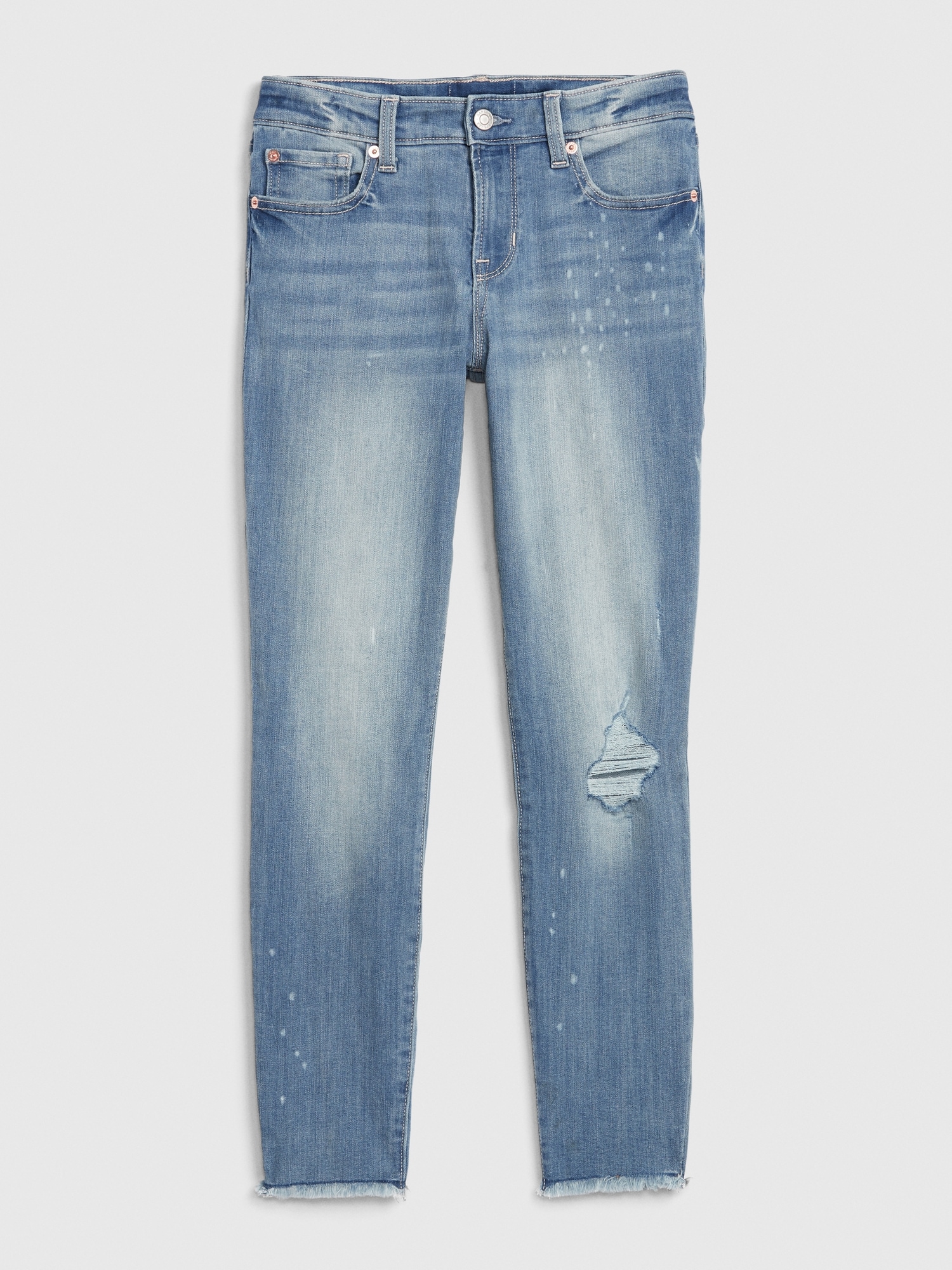 Mid Rise Distressed Legging Skimmer Jeans | Gap Factory