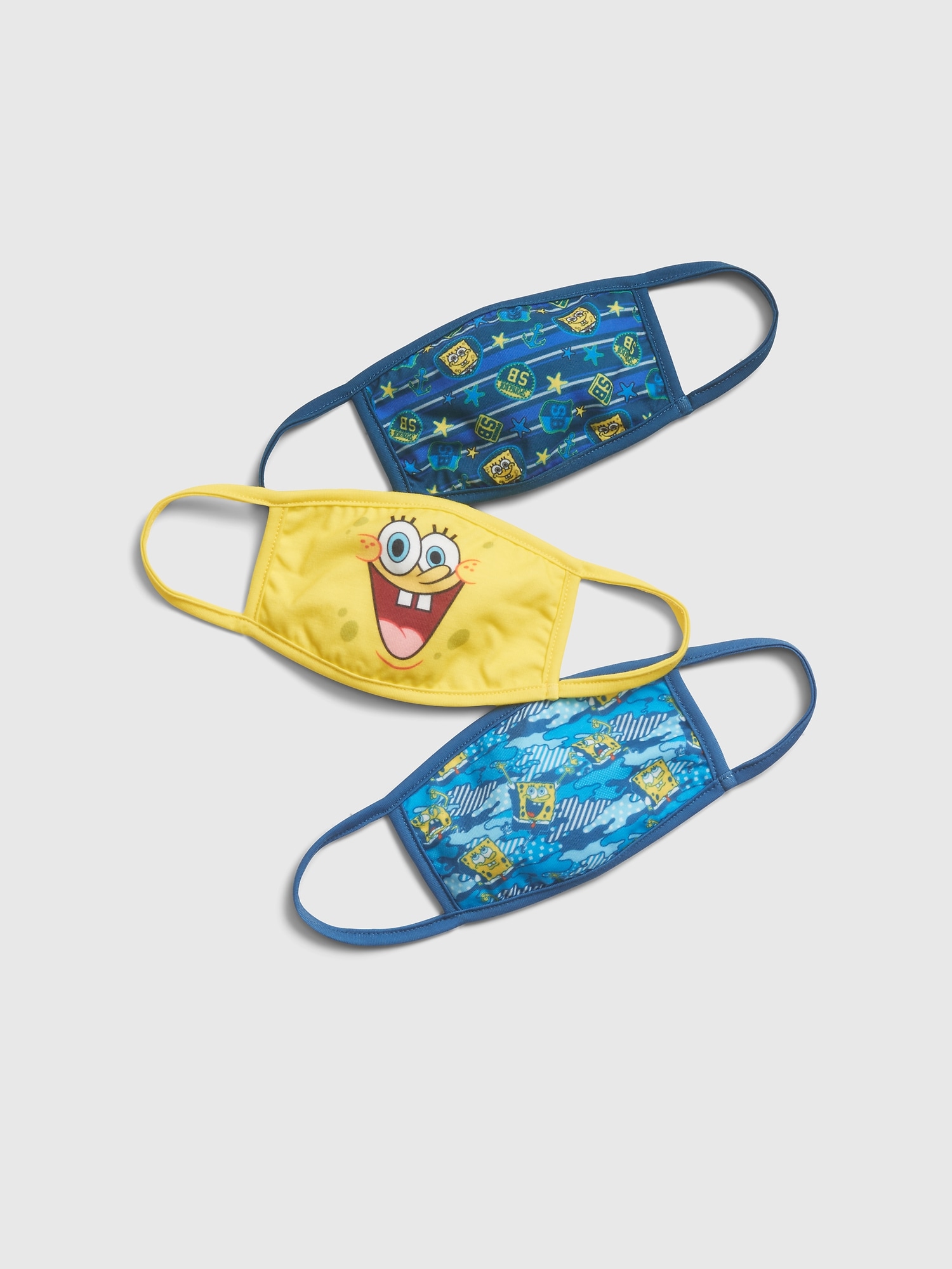 GapKids | Unisex SpongeBob Squarepants Face Mask (3-Pack) | Gap Factory