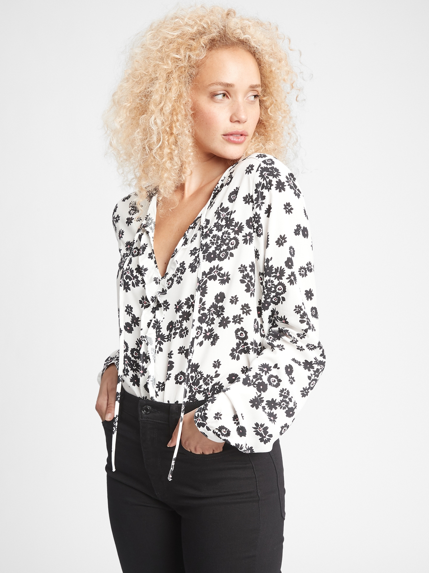 Ruffle Long Sleeve Top | Gap Factory