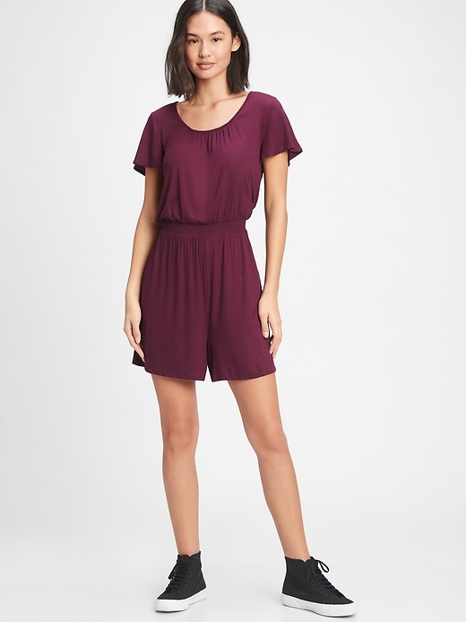 Scoopneck Short Sleeve Romper | Gap Factory